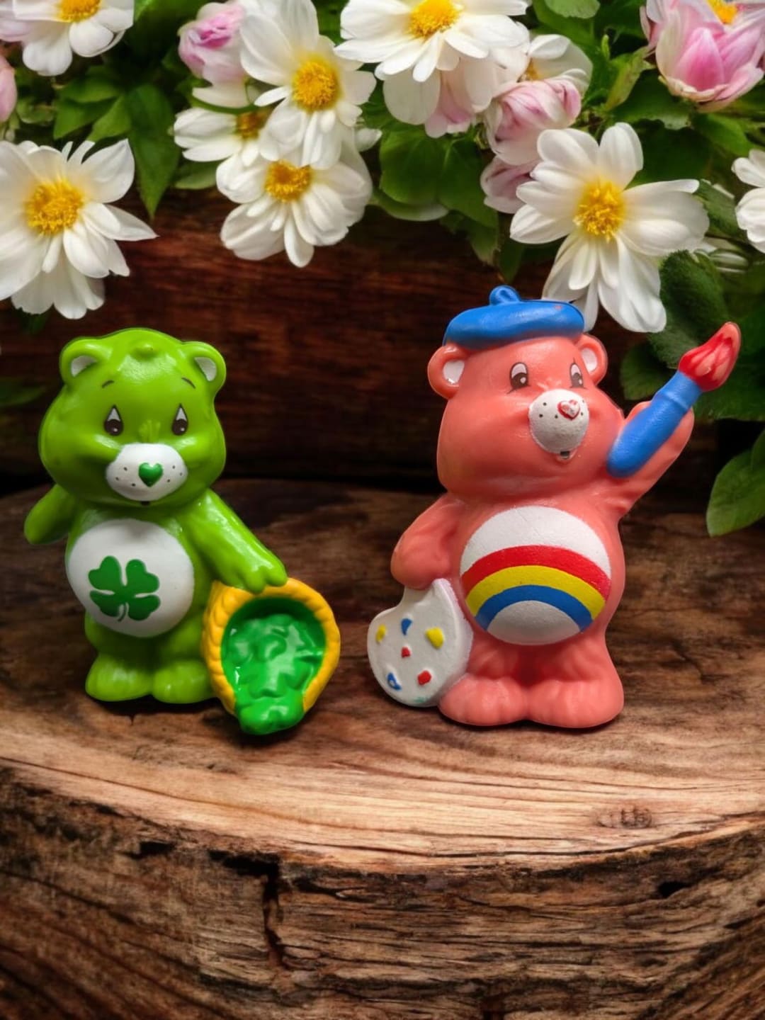 Vintage 1983 Care Bears Vinyl Figurines – Good Luck Bear & Cheer Bear ...
