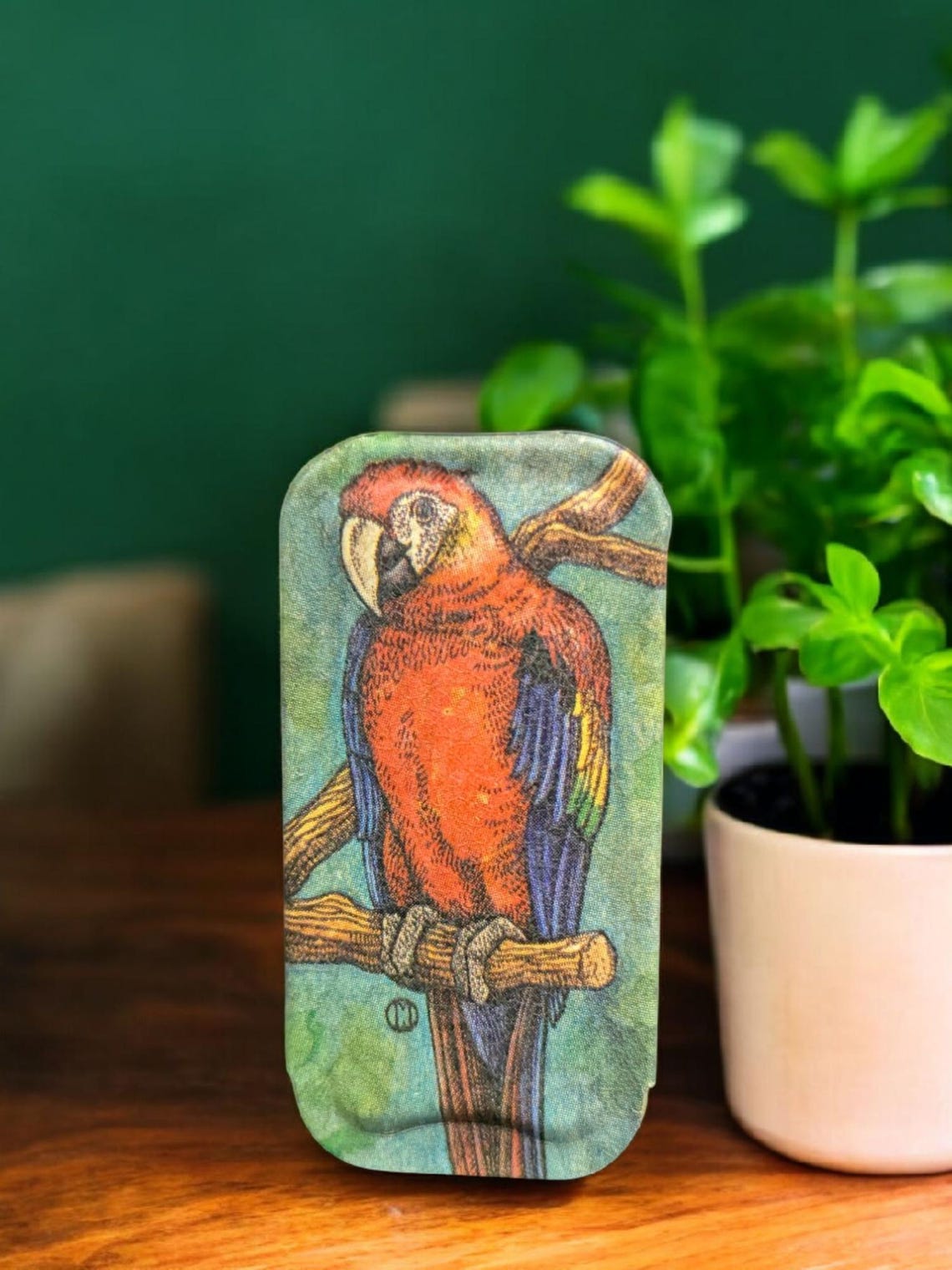 Vintage 1980s Parrot Tin From Potpourri Press - Etsy