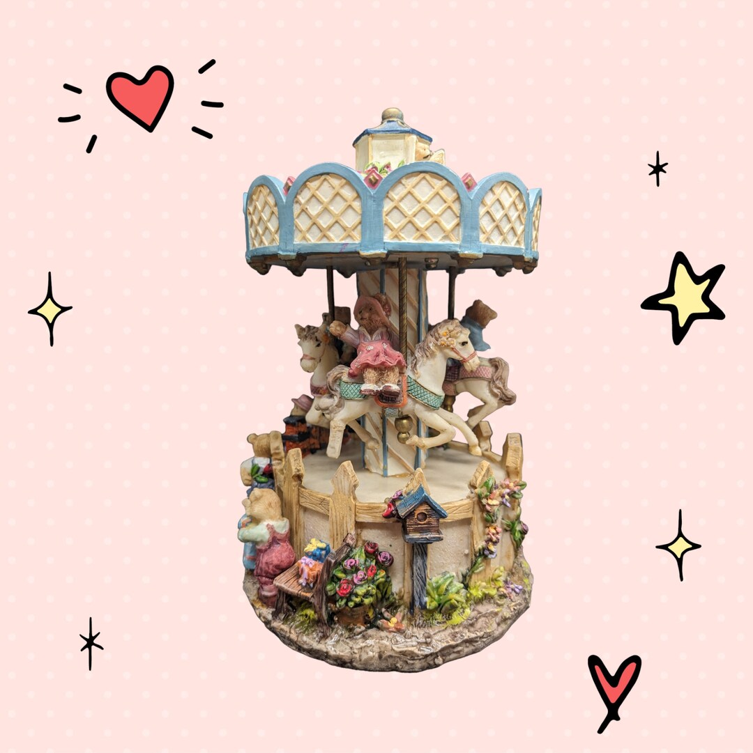 Musical Bear Carousel Plays Blue Danube 8 - Etsy