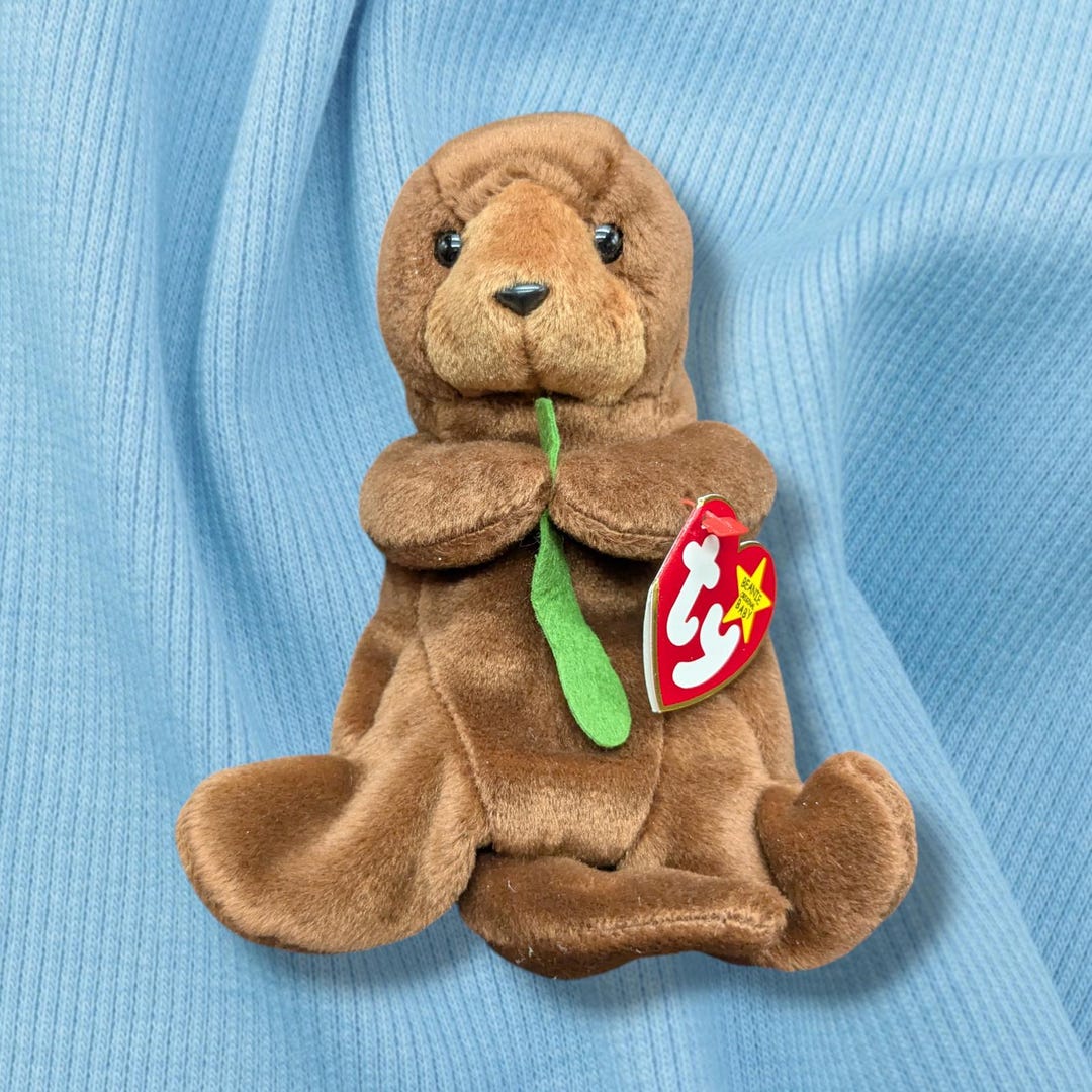 Vintage 1996 Seaweed the Otter TY Beanie Baby With Original Tag - Etsy