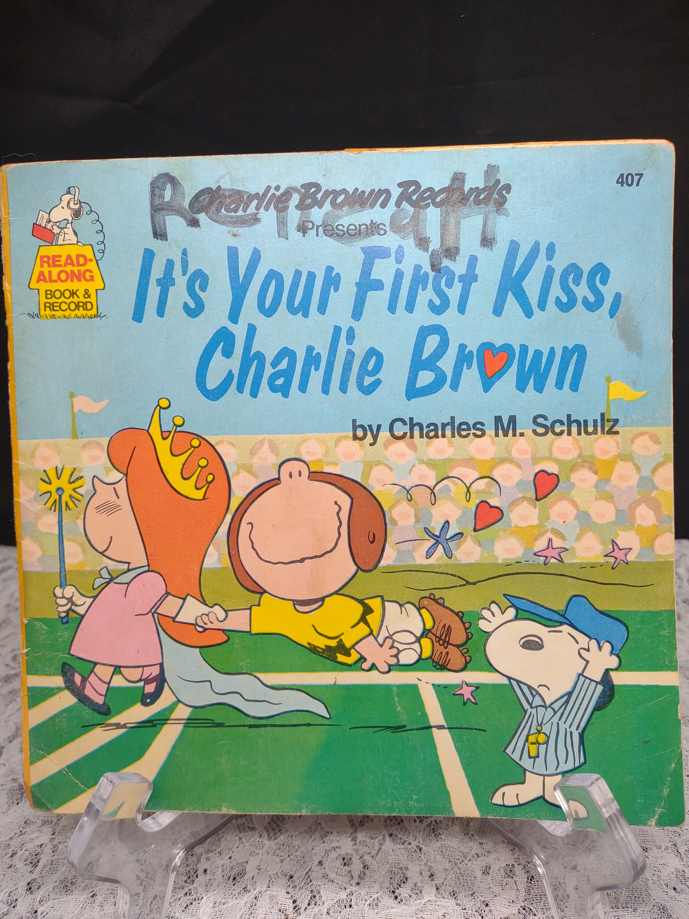 1980 It's Your First Kiss Charlie Brown by Charles M - Etsy