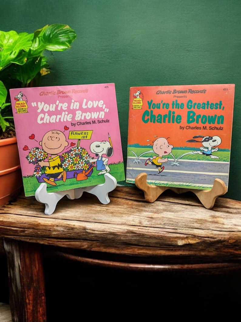Vintage Charlie Brown Book and Record Set: You're in Love / You're the ...