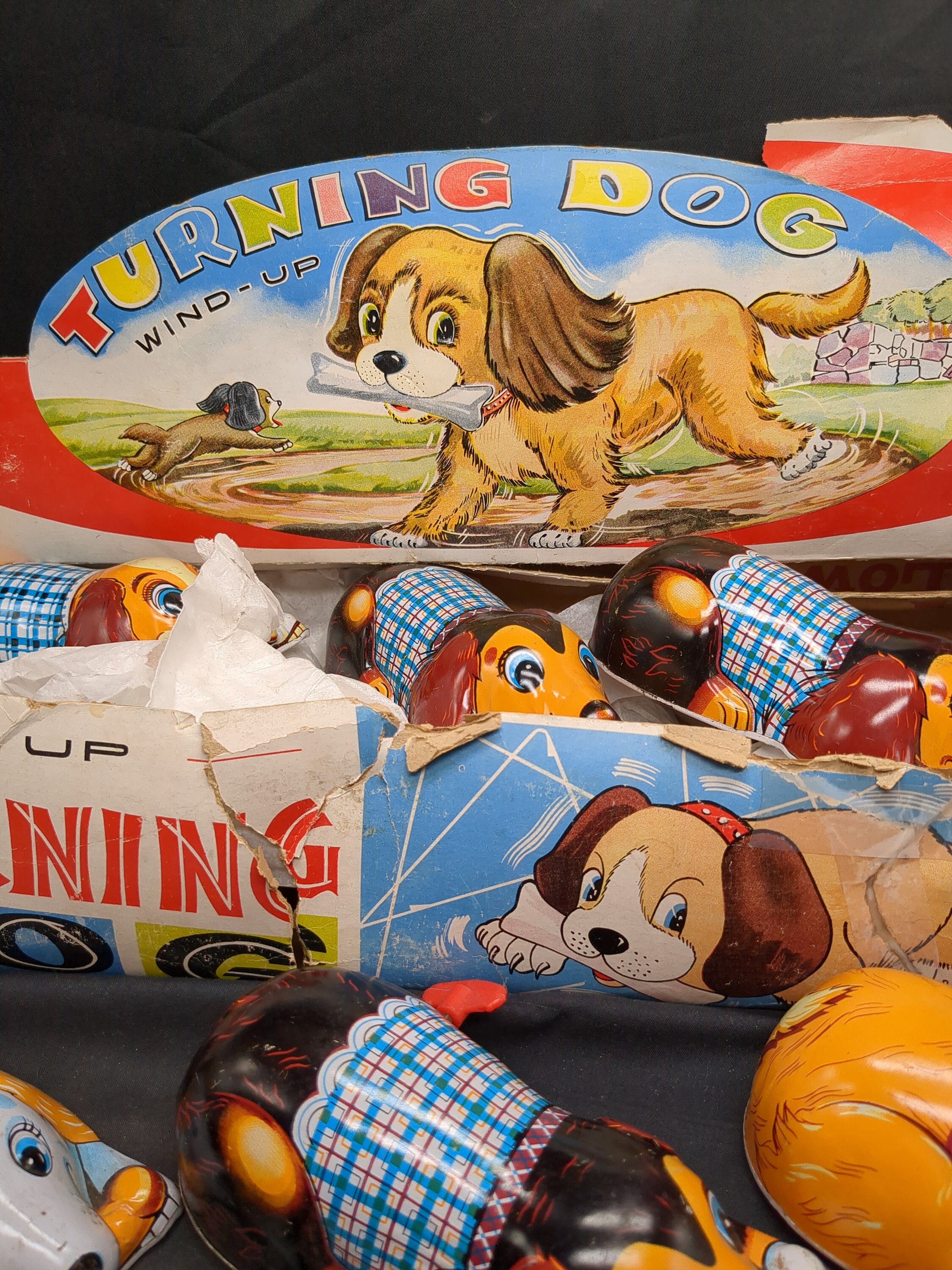 Vintage Windup Tin Toy Turning Dog Wind up Toys - Etsy