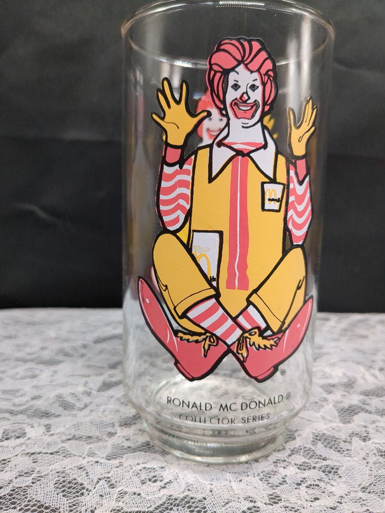 Vintage Collector Series Ronald Mcdonald and Big Mac Glass Cups - Etsy