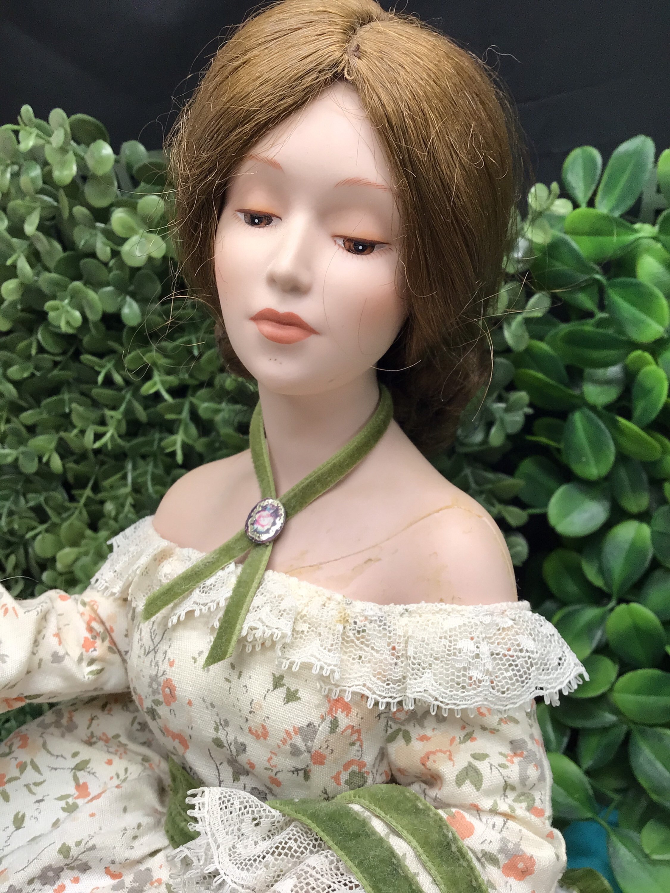 Vintage 1988 Danbury Mint sampler Girl Original Fine Porcelain Doll - Etsy