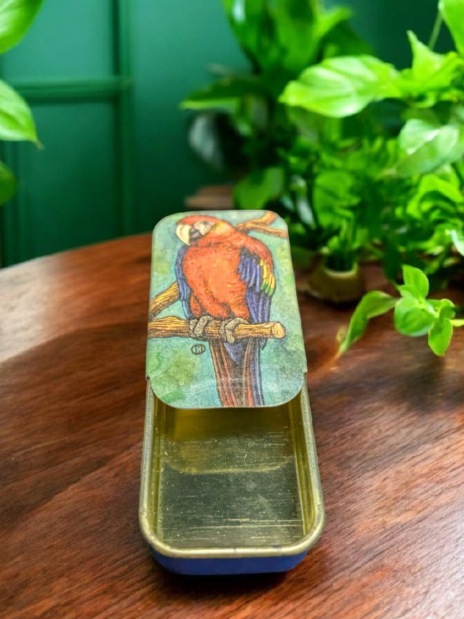 Vintage 1980s Parrot Tin From Potpourri Press - Etsy
