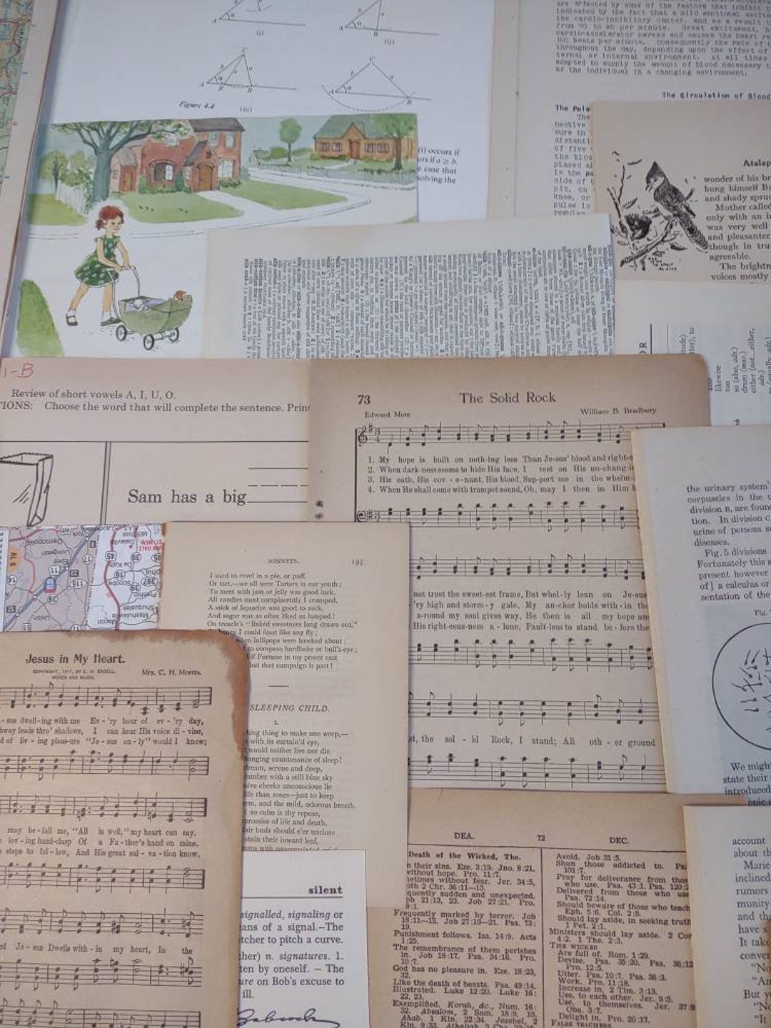 50 Piece Vintage Antique Ephemera Bundle for Junk Journal and Collage ...