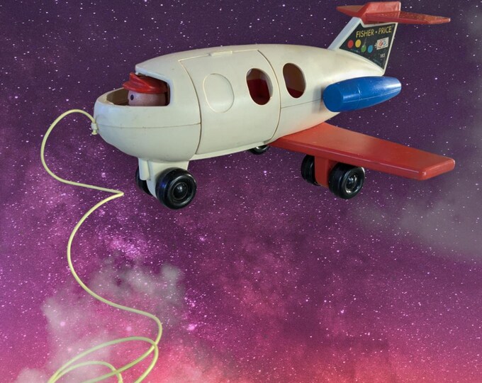 Original 1970s Fisher Price Jet Plane Pull Toy – Vintage Classic - Etsy