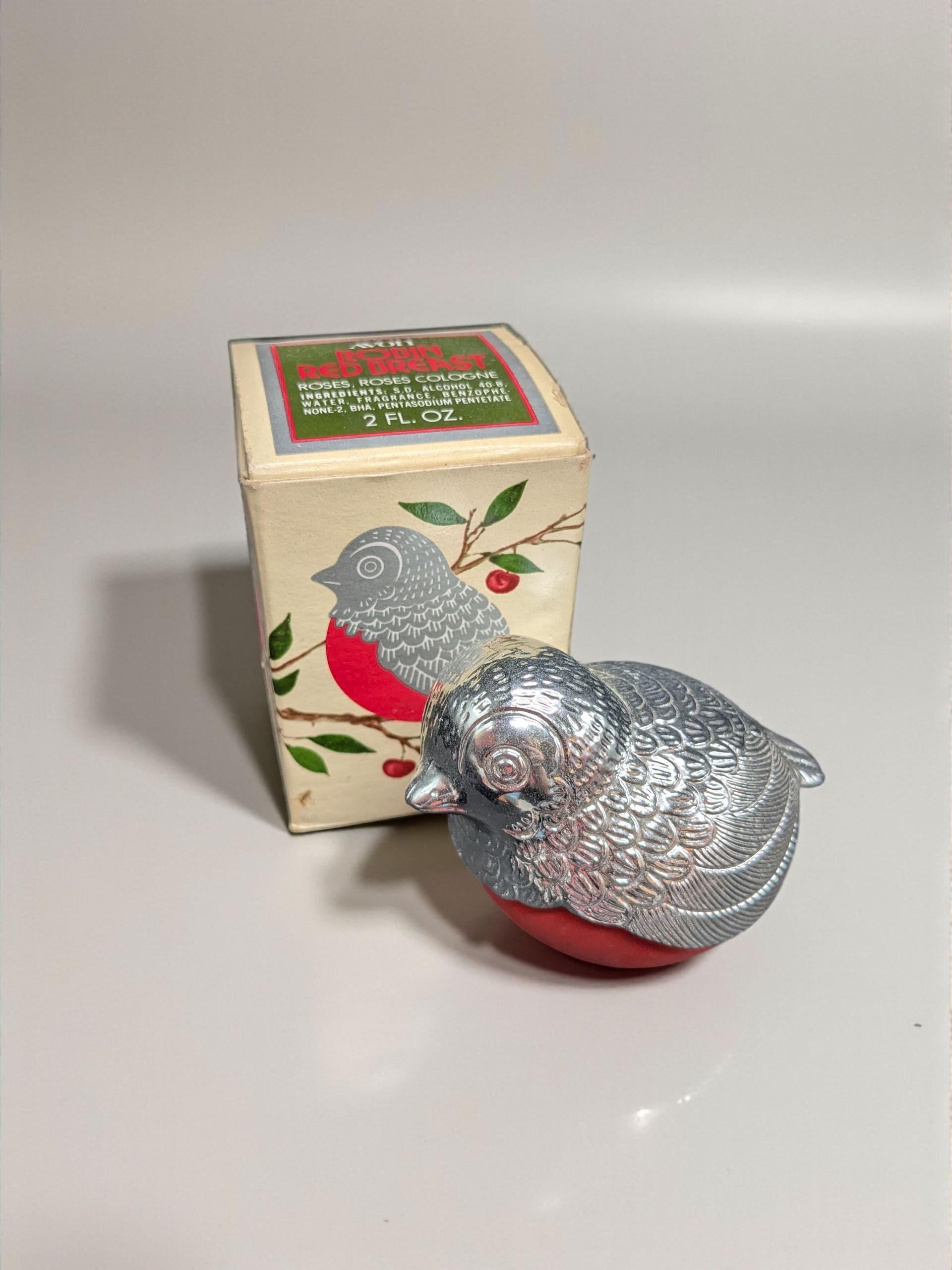 Vintage Avon Robin Red Breast Rose's Roses Cologne 2 Fluid Oz With ...