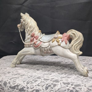 Beautiful Large Vintage Hand-painted Ceramic Carousel Horse - Etsy