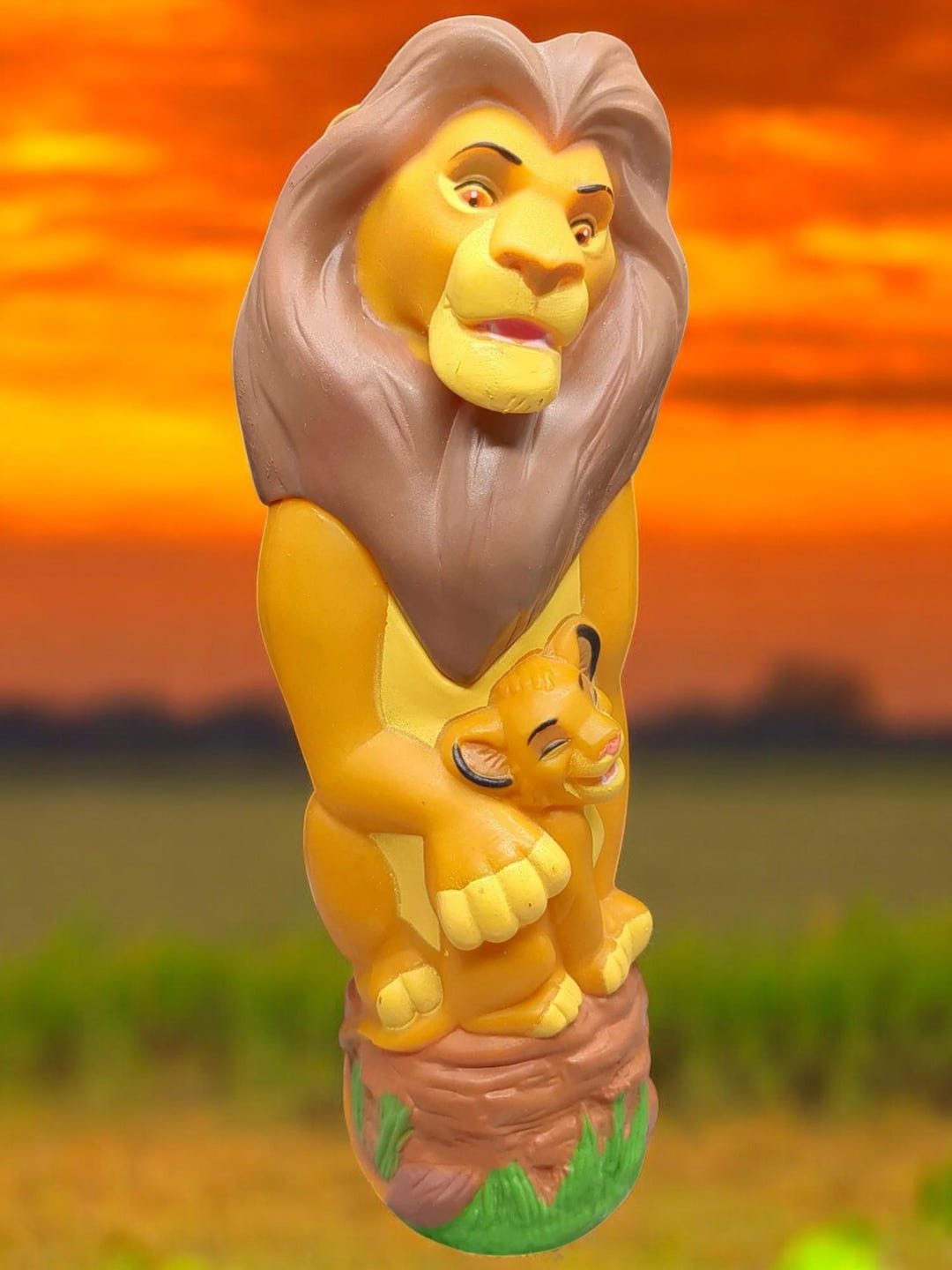 Vintage 1994 Mufasa and Simba Bubble Bath Bottle Empty - Etsy