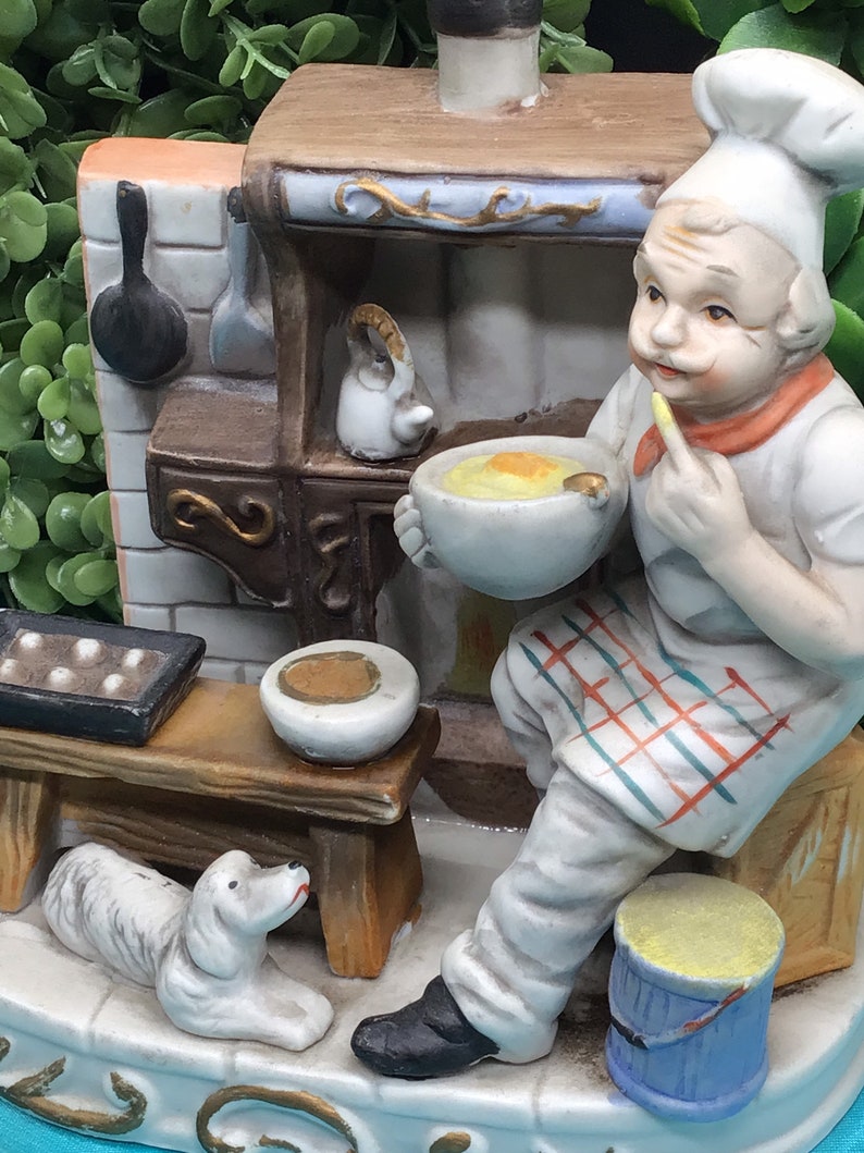 Vintage French Baker Making Cakes Ceramic Figurine - Etsy