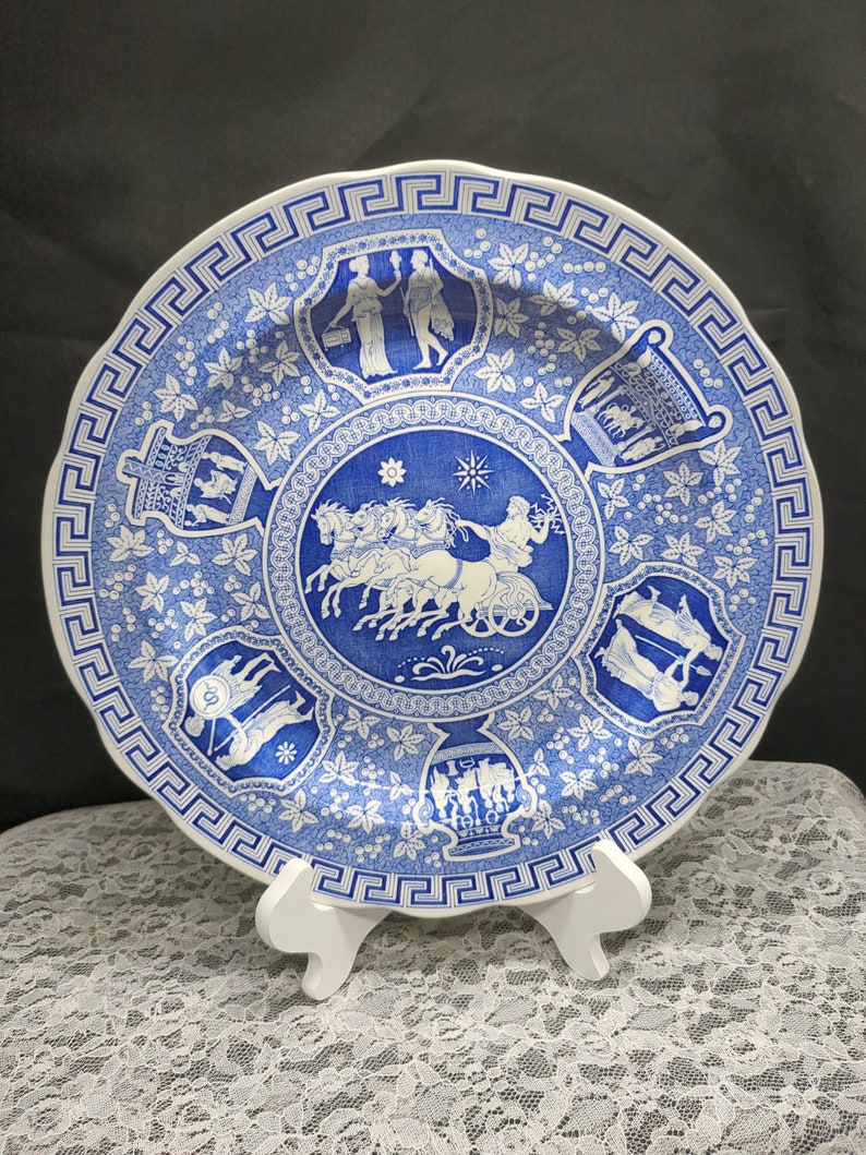 SPODE Blue Room Collection Greek Hand-painted Plate - Etsy