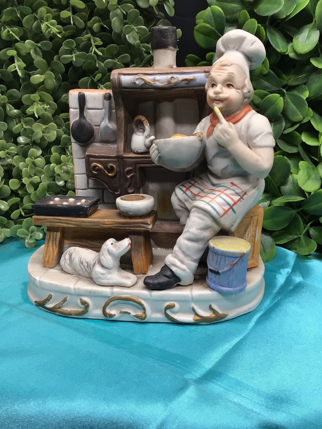 Vintage French Baker Making Cakes Ceramic Figurine - Etsy