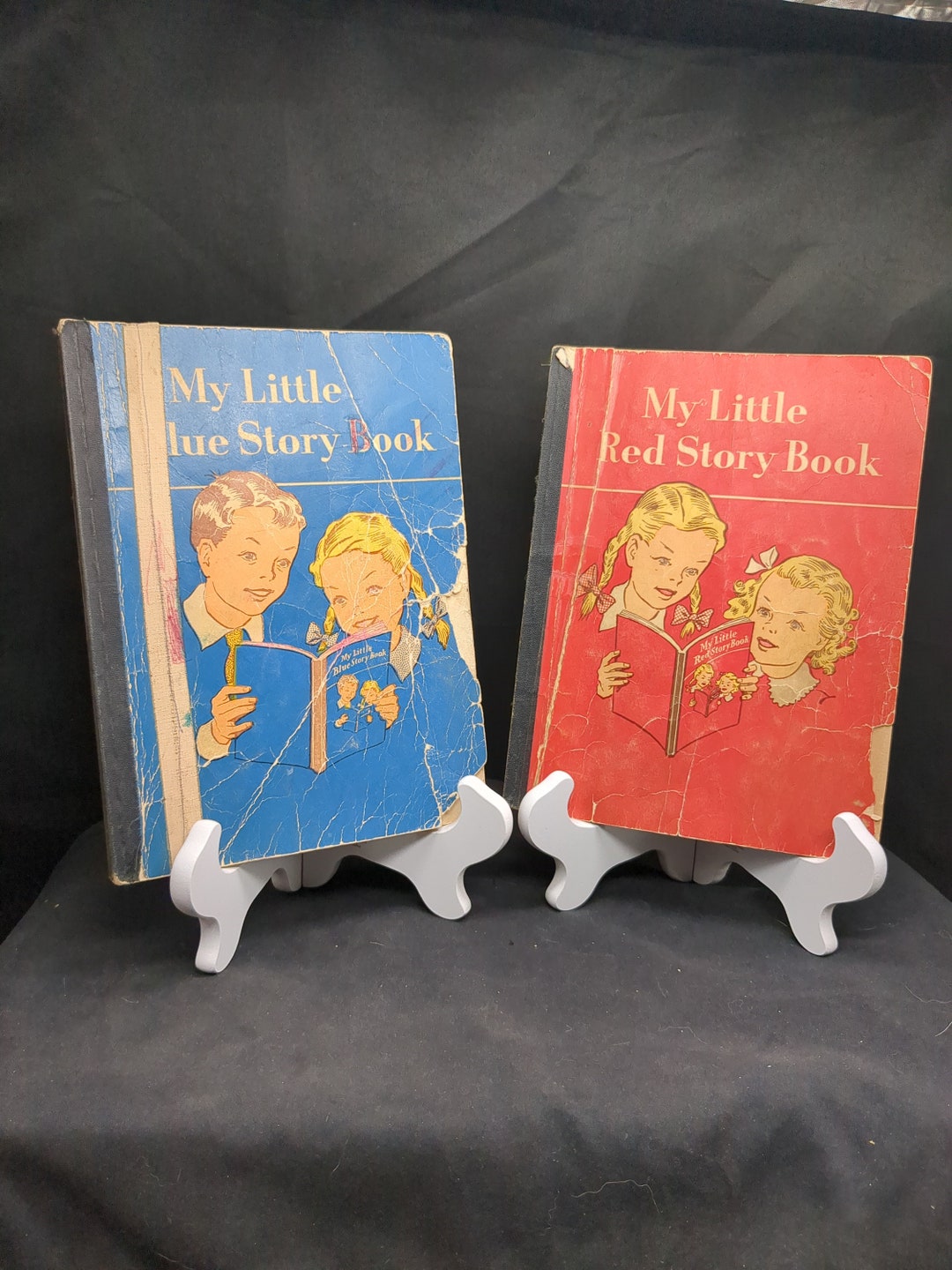 1940 Readers, My Little Blue Storybook and My Little Red Storybook - Etsy