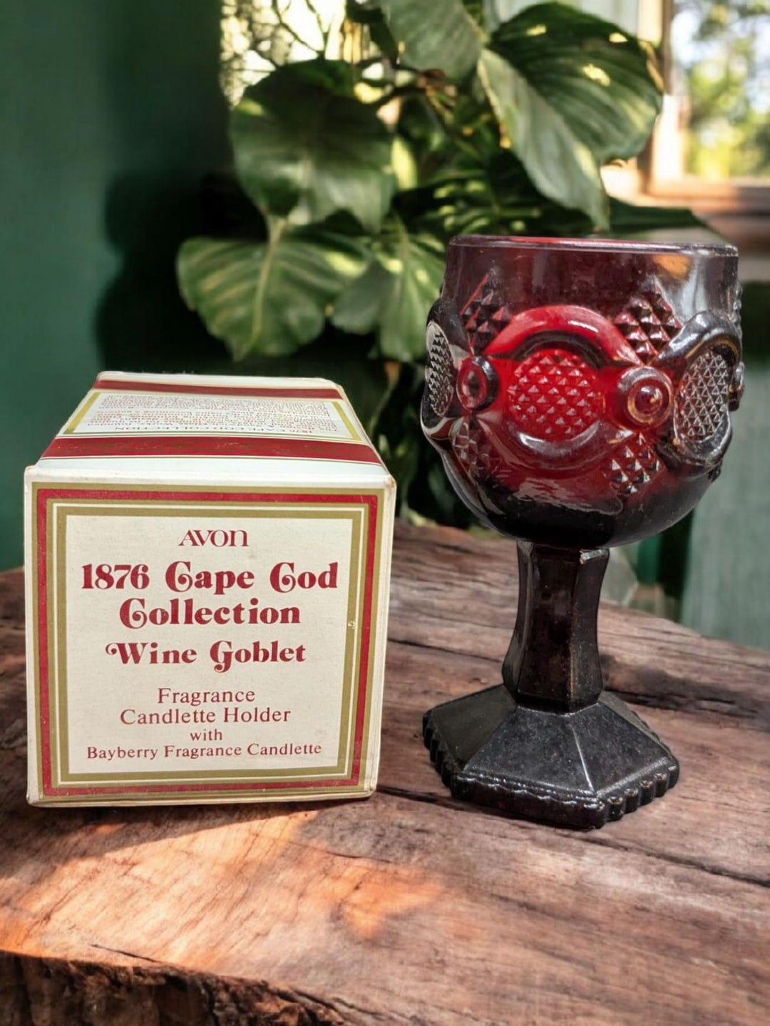 Vintage Avon 1876 Cape Cod Collection Wine Goblet Candle Holder ...