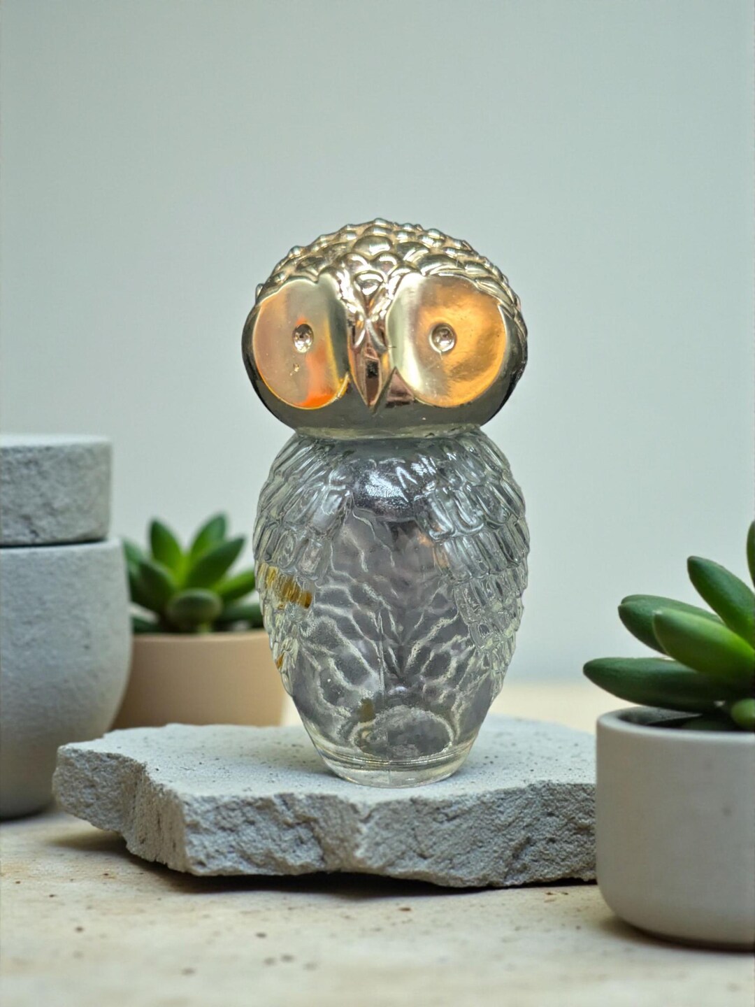 Vintage Avon Owl Glass Perfume Decanter - Etsy