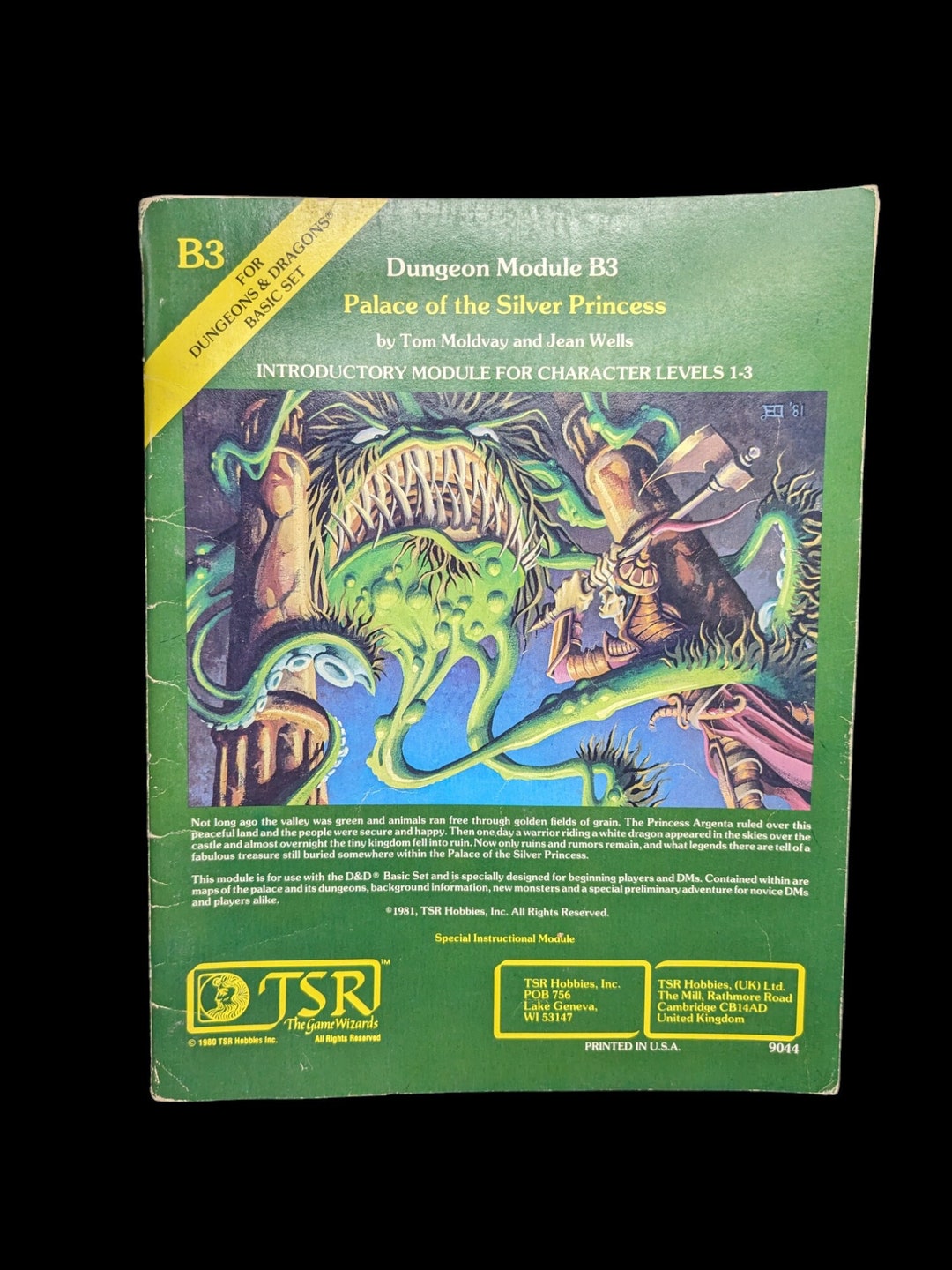 1980 Dungeon Module B3 Palace of the Silver Princess Dungeons& Dragons ...