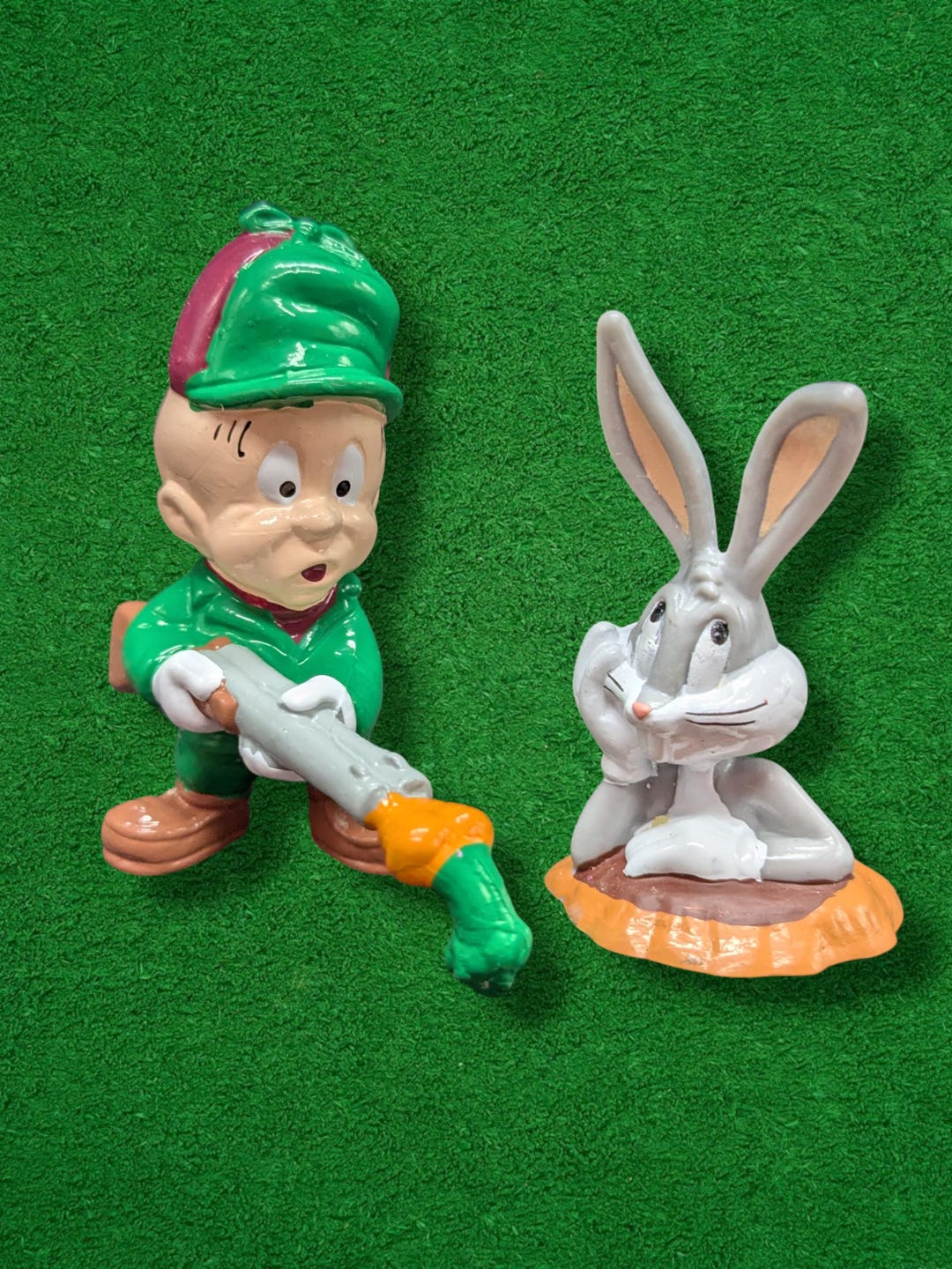 Elmer Fudd and Bugs Bunny PVC Figurine Cake Toppers From, 1994 - Etsy