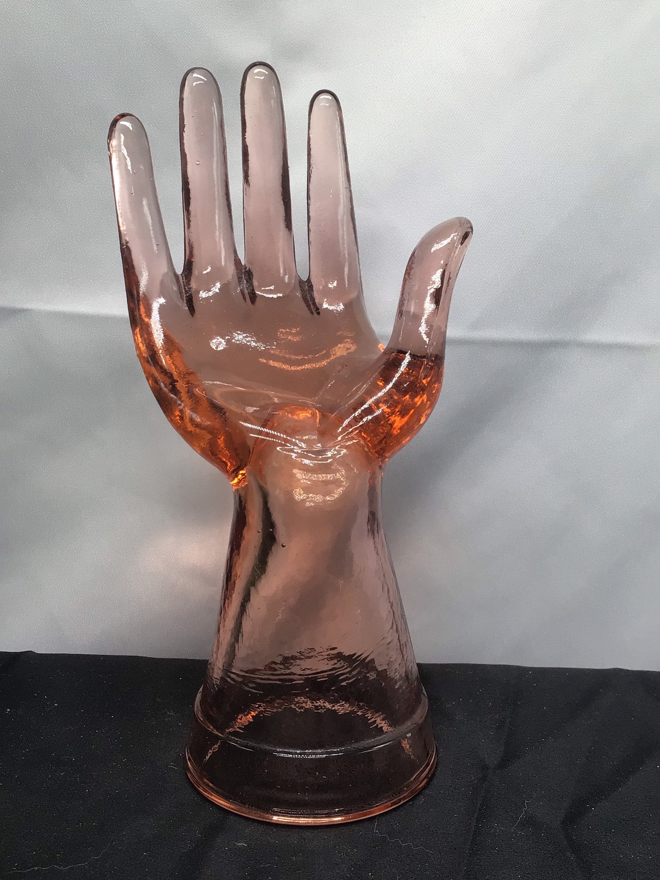 Vintage Pink Glass Hand Sculpture Mid Century Modern - Etsy
