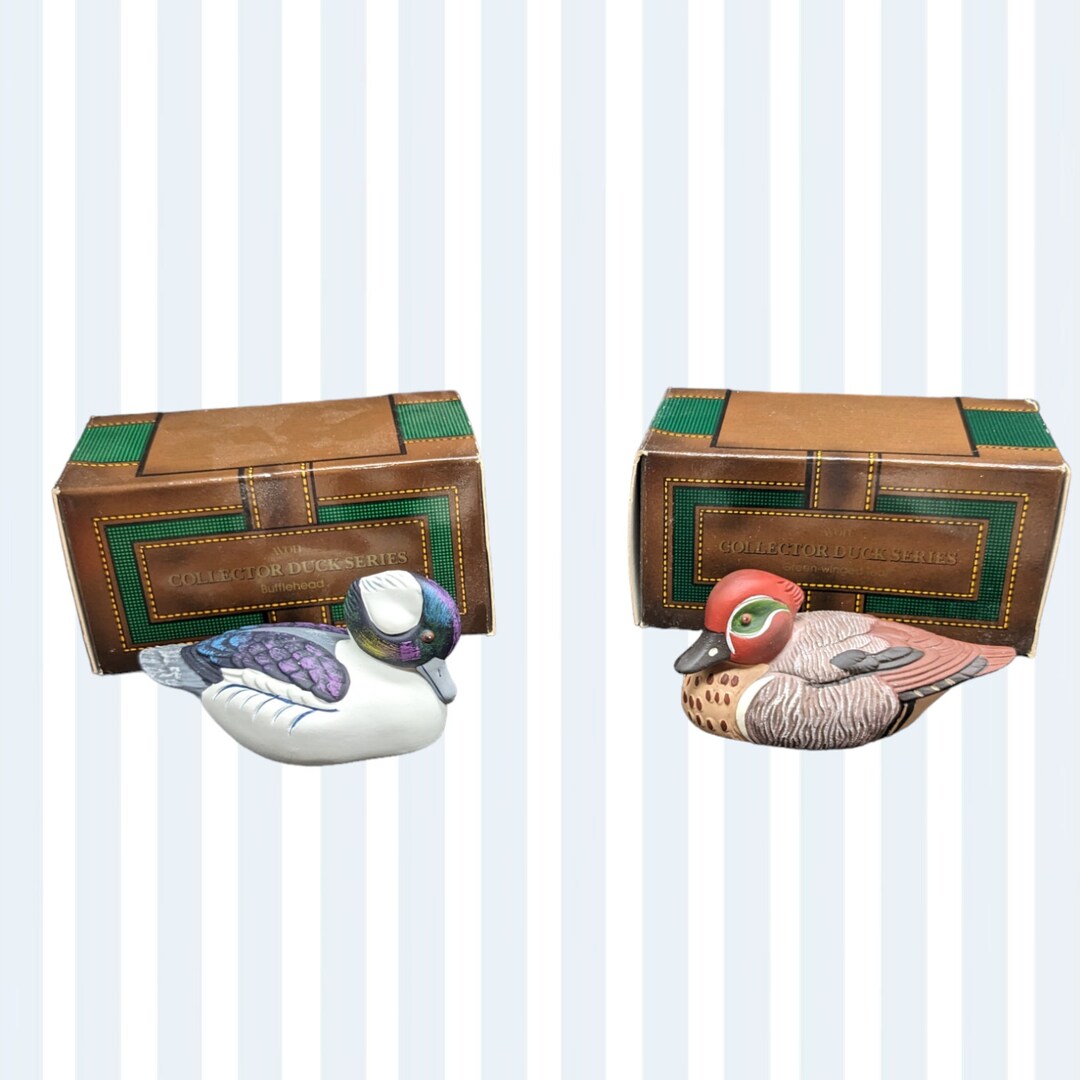 1984 Avon Collector, Duck Series, Ceramic Ducks Bufflehead and Green Winged Teal - Etsy