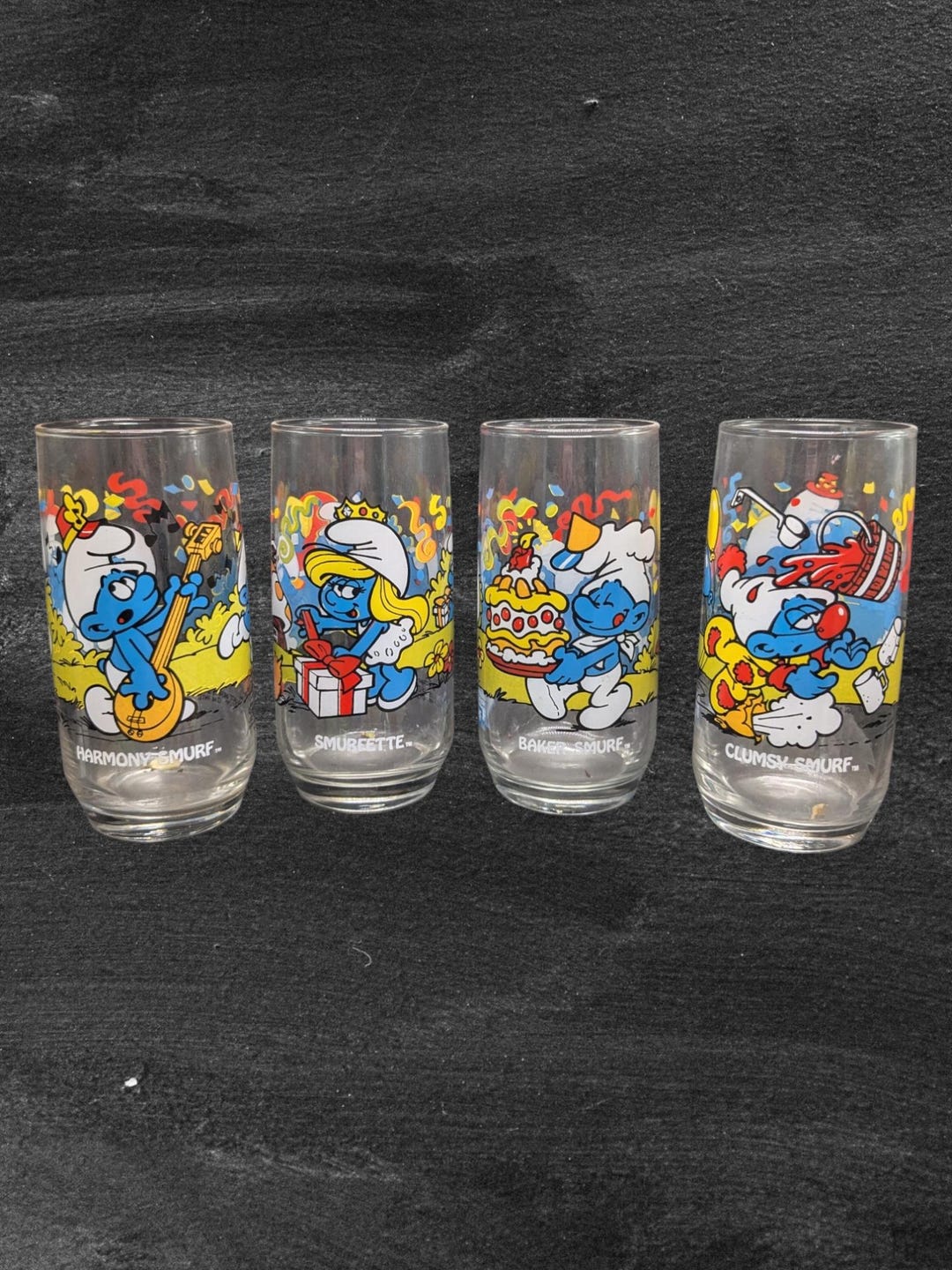 Vintage 1983 Smurf Drinking Glasses - Etsy