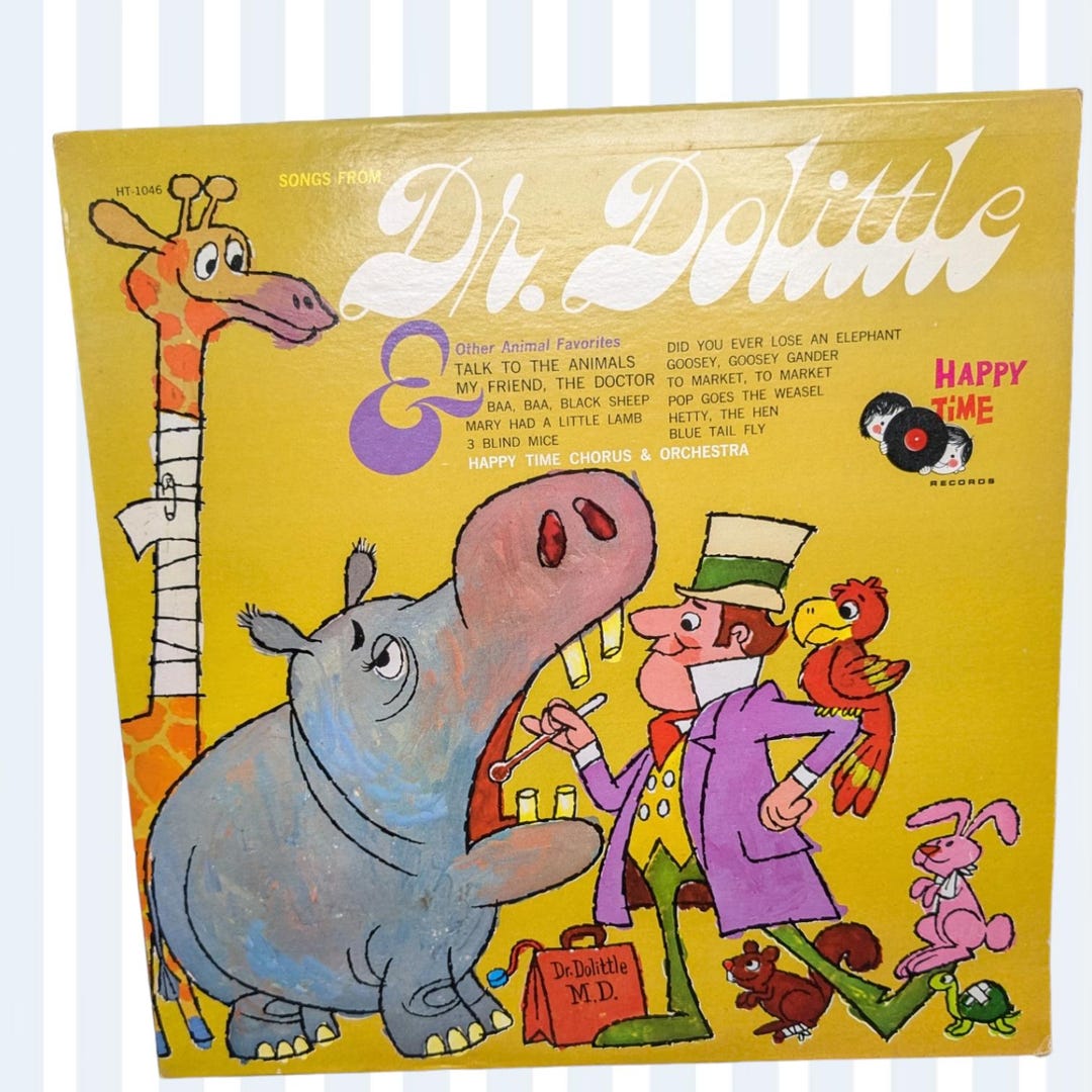 Vintage Songs From Dr. Dolittle. Happy Timerecords, Vintage Vinyl ...
