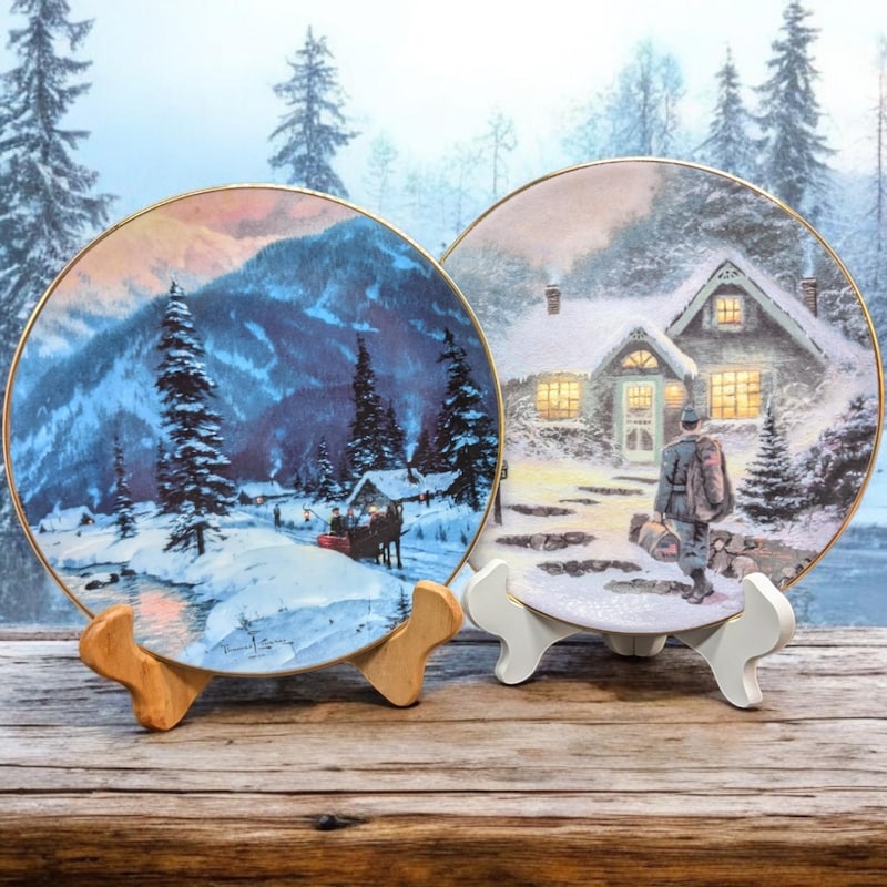Kinkade Christmas Plate - Etsy