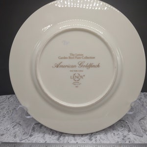 1991 the Lenox Garden Bird Plate Collection American Goldfinch Fine ...