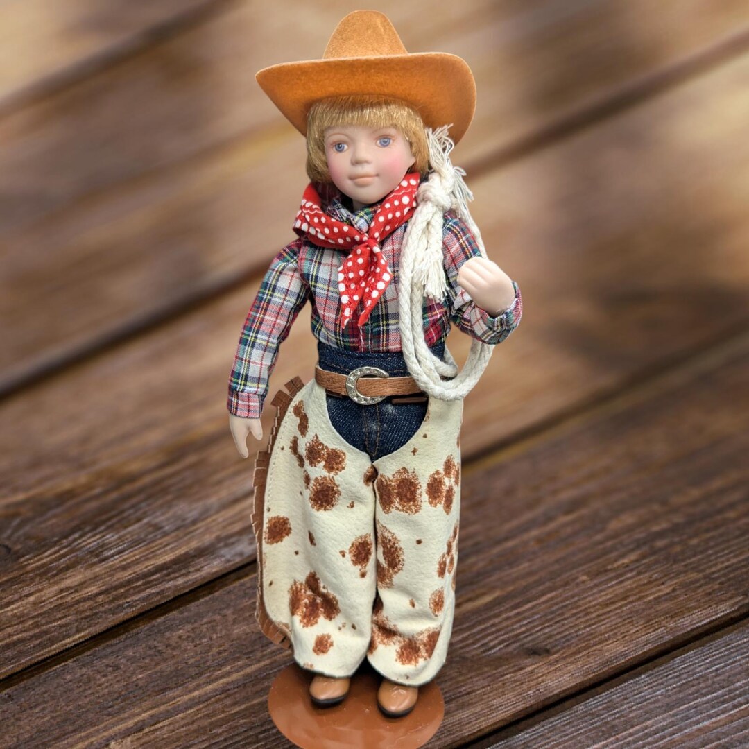 Vintage Cowboy Doll Avon 8 in Tall - Etsy
