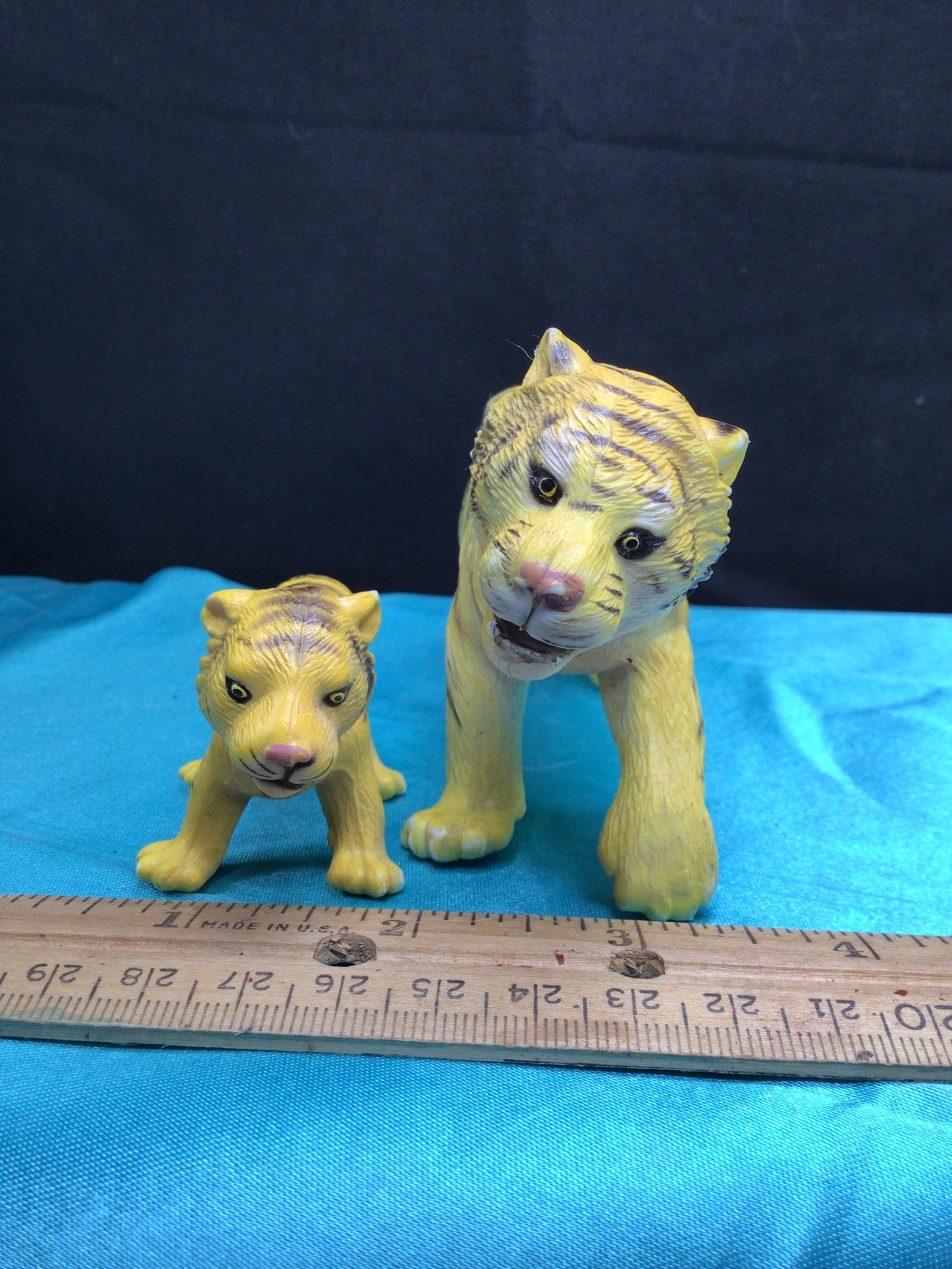 Vintage Vinyl PVC Mom and Baby Tiger Toy - Etsy