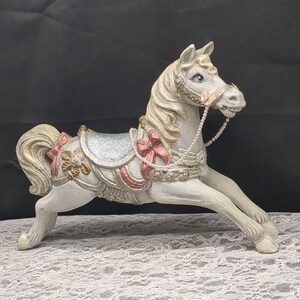Beautiful Large Vintage Hand-painted Ceramic Carousel Horse - Etsy