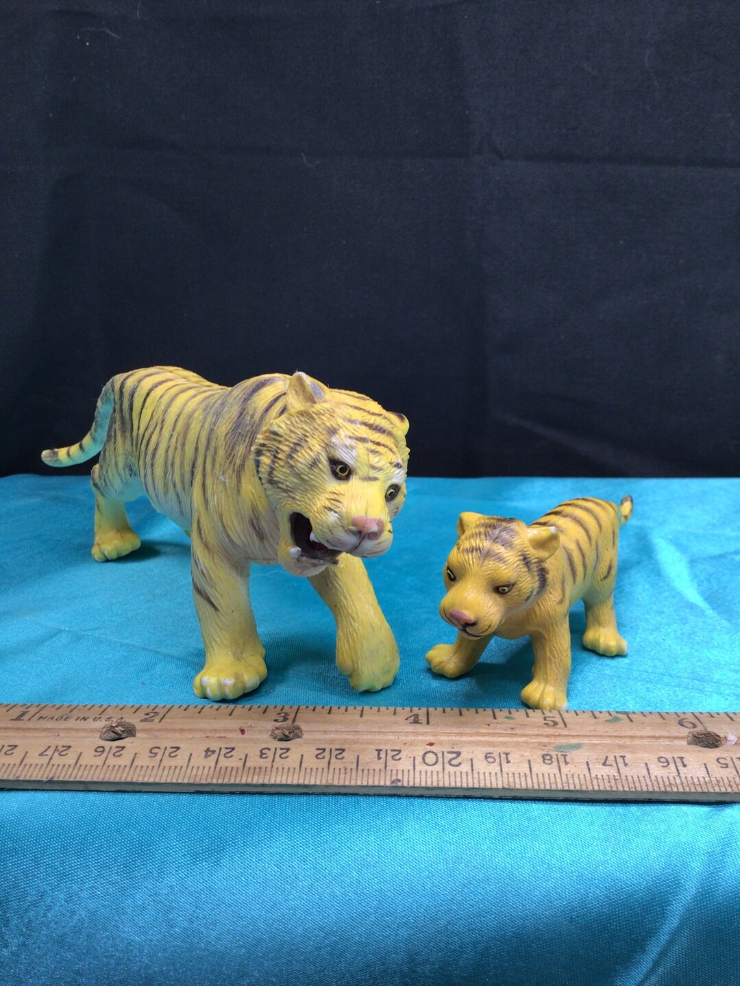 Vintage Vinyl PVC Mom and Baby Tiger Toy - Etsy