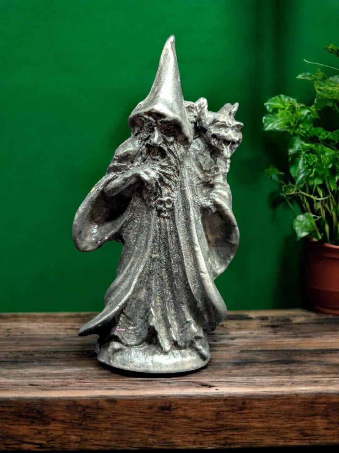 Vintage Ral Partha D&D Wizard With Small Dragon Pewter Figurine - Etsy