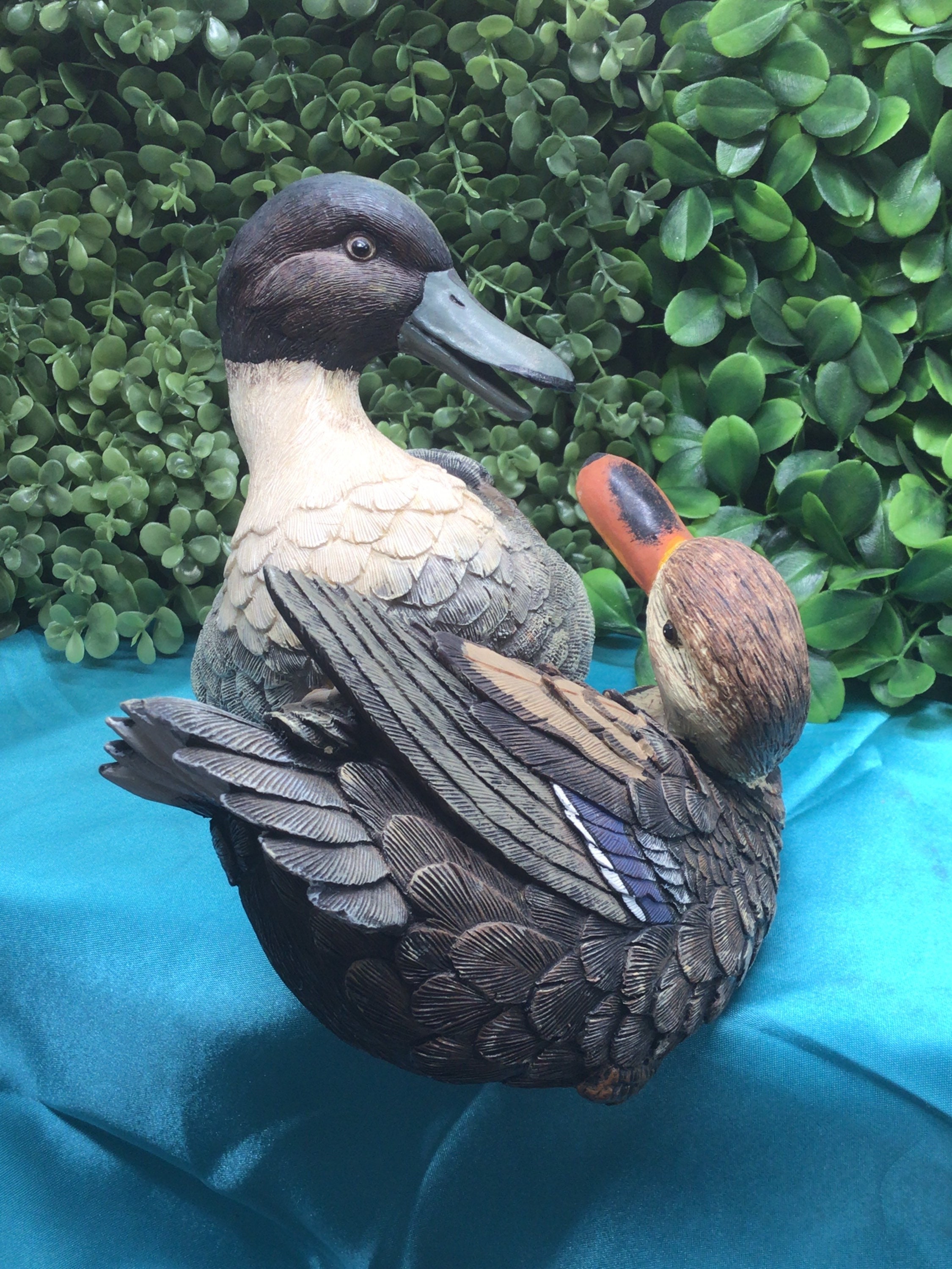 Vintage Male and Female Duck Resin Figurine - Etsy