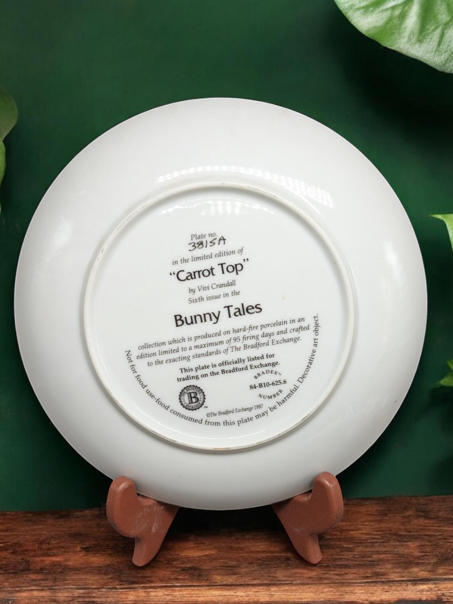 Bunny Tails, Collectible Plates, Carrot Top and Apple Dumpling - Etsy