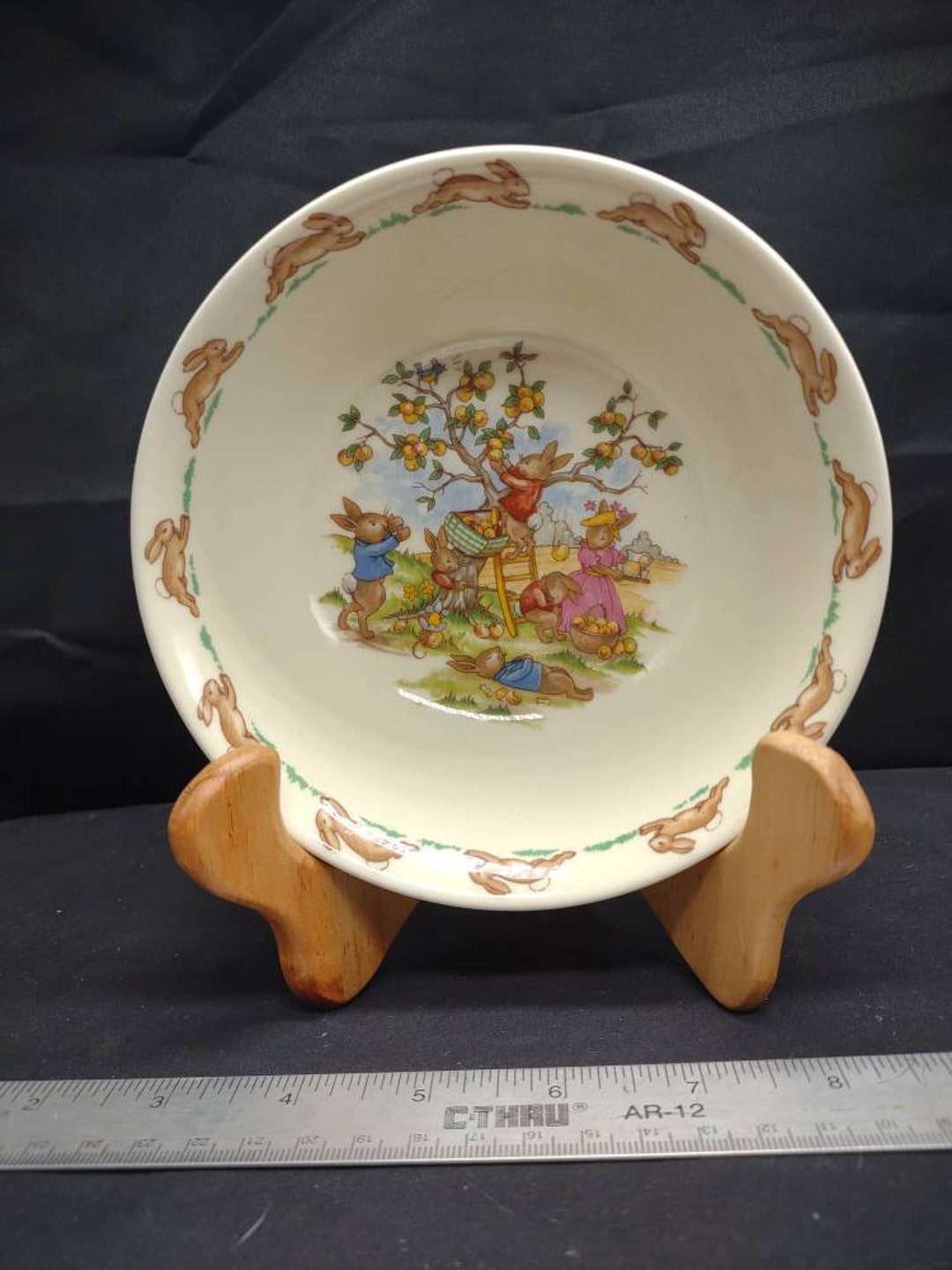 Bunnykins Bowl English Fine Bone China by Royal Dutton Bunnies in a ...