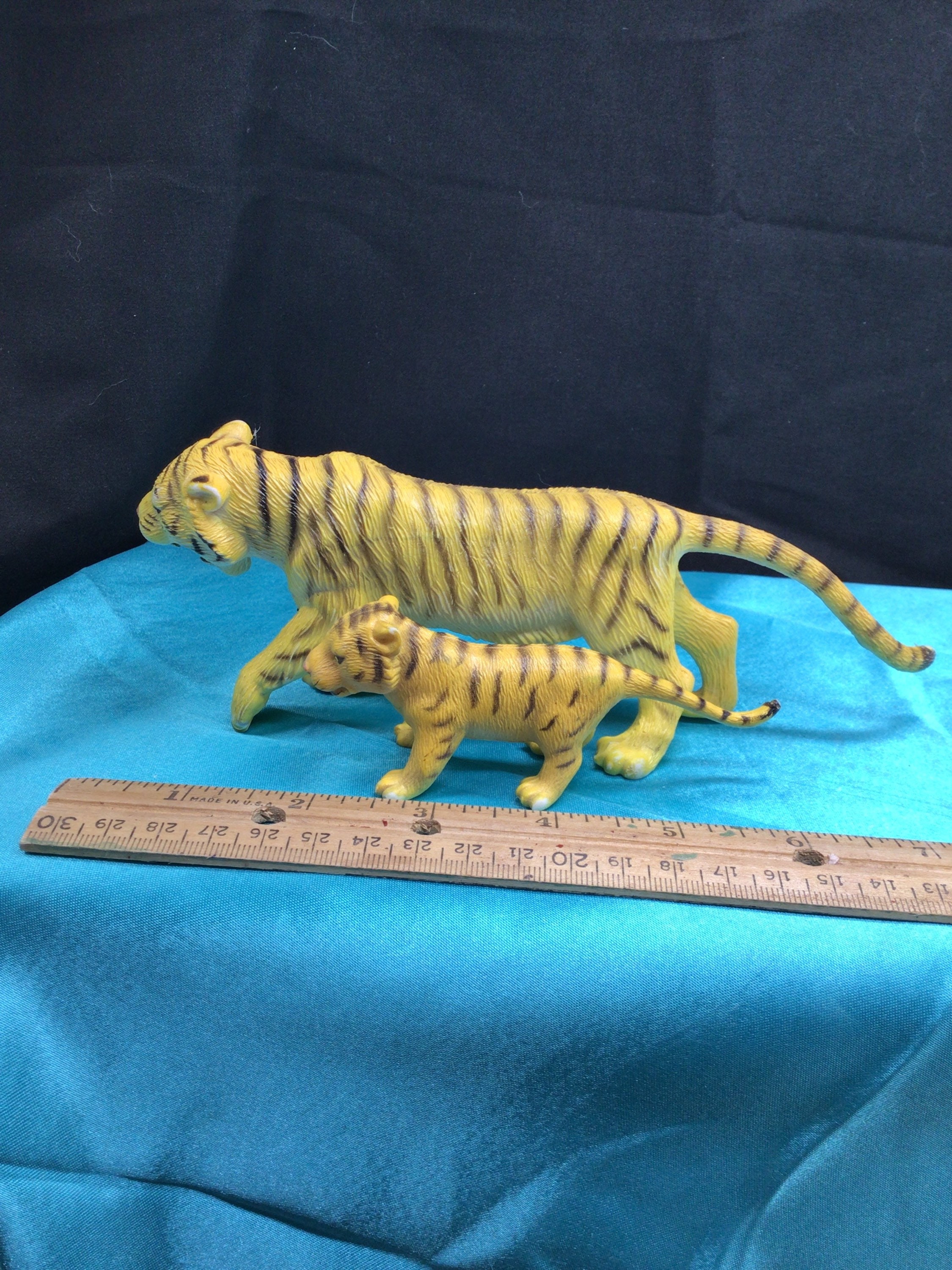 Vintage Vinyl PVC Mom and Baby Tiger Toy - Etsy