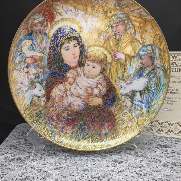 Edna Hibel Christmas Plate - Etsy