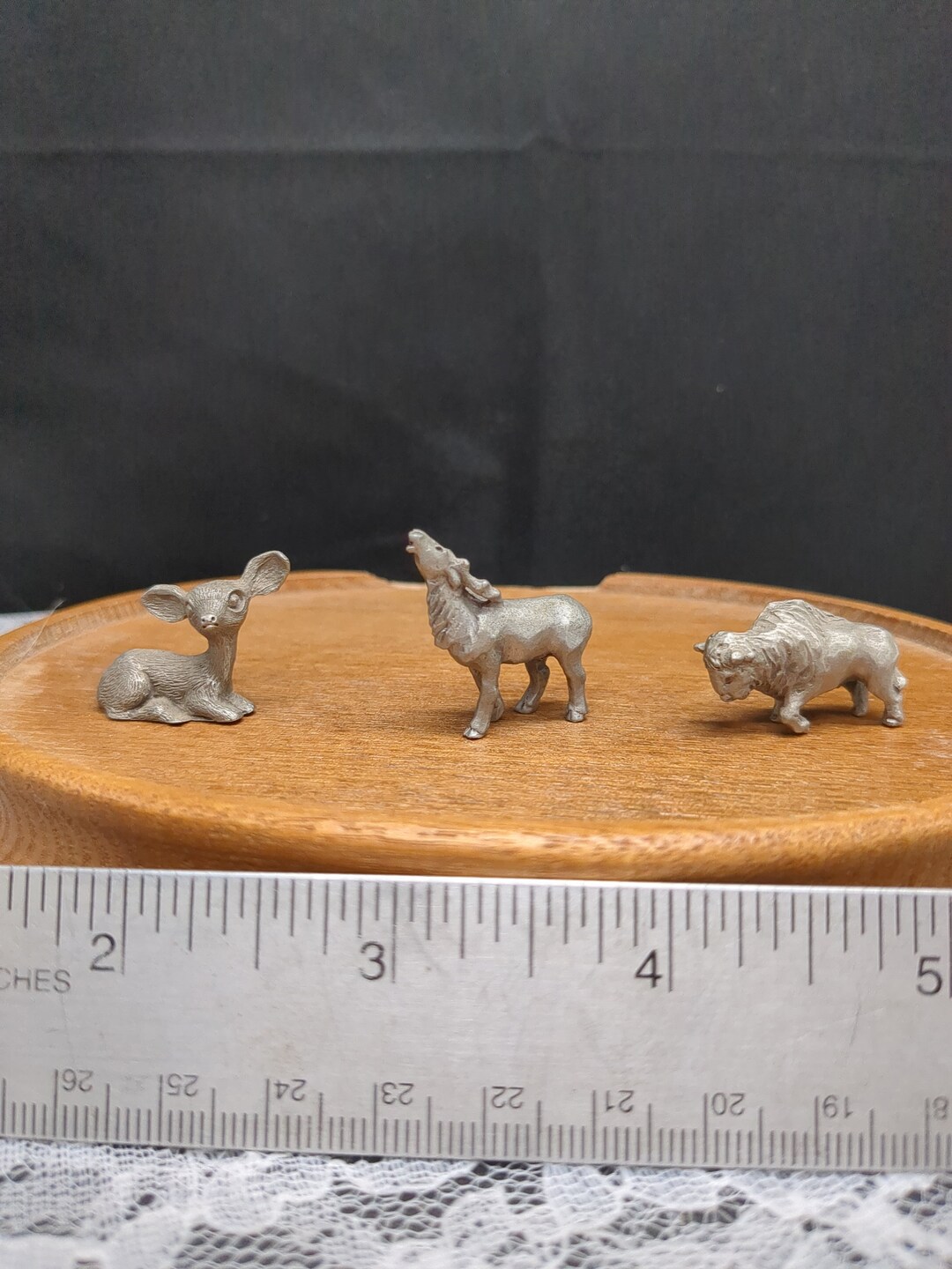 Small Deer, Bison, Caribou Pewter Figurines - Etsy