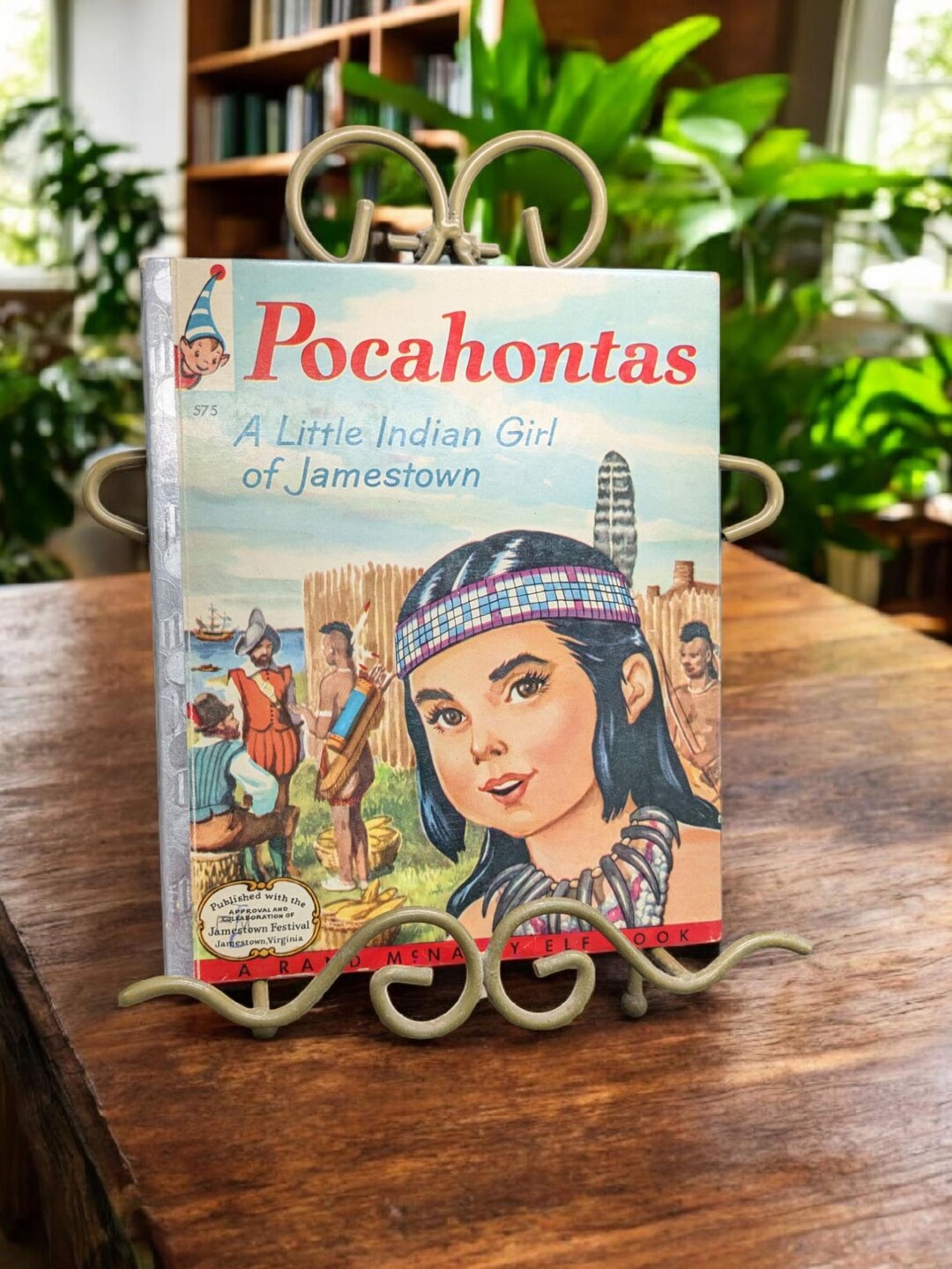 1957 Pocahontas a Little Indian Girl of Jamestown a Rand Mcnally Elf ...