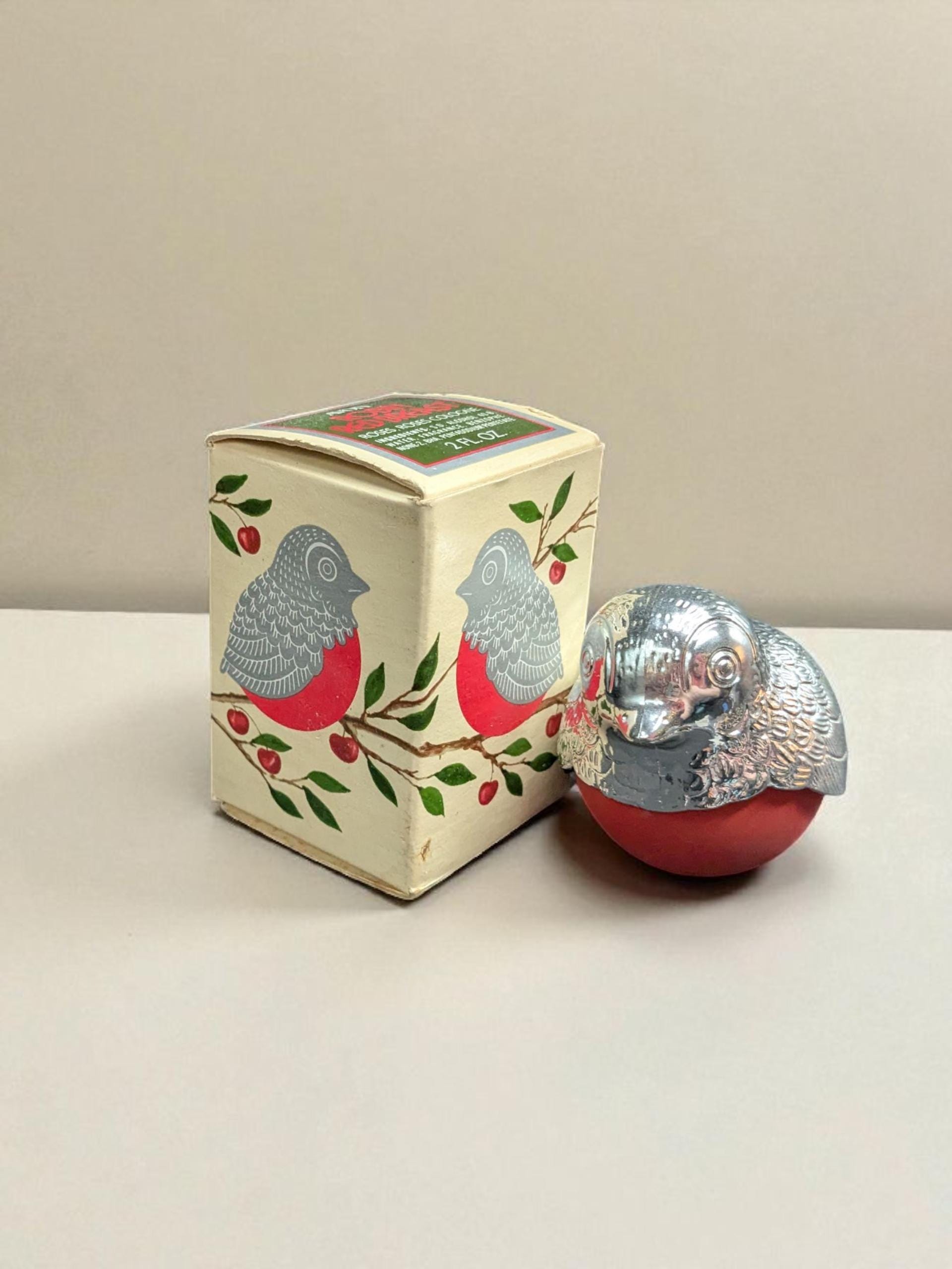 Vintage Avon Robin Red Breast Rose's Roses Cologne 2 Fluid Oz With ...