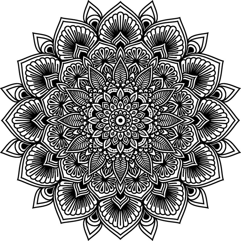 50 Mandalas Coloring Page Digital Download for Kid or Adult Coloring - Etsy