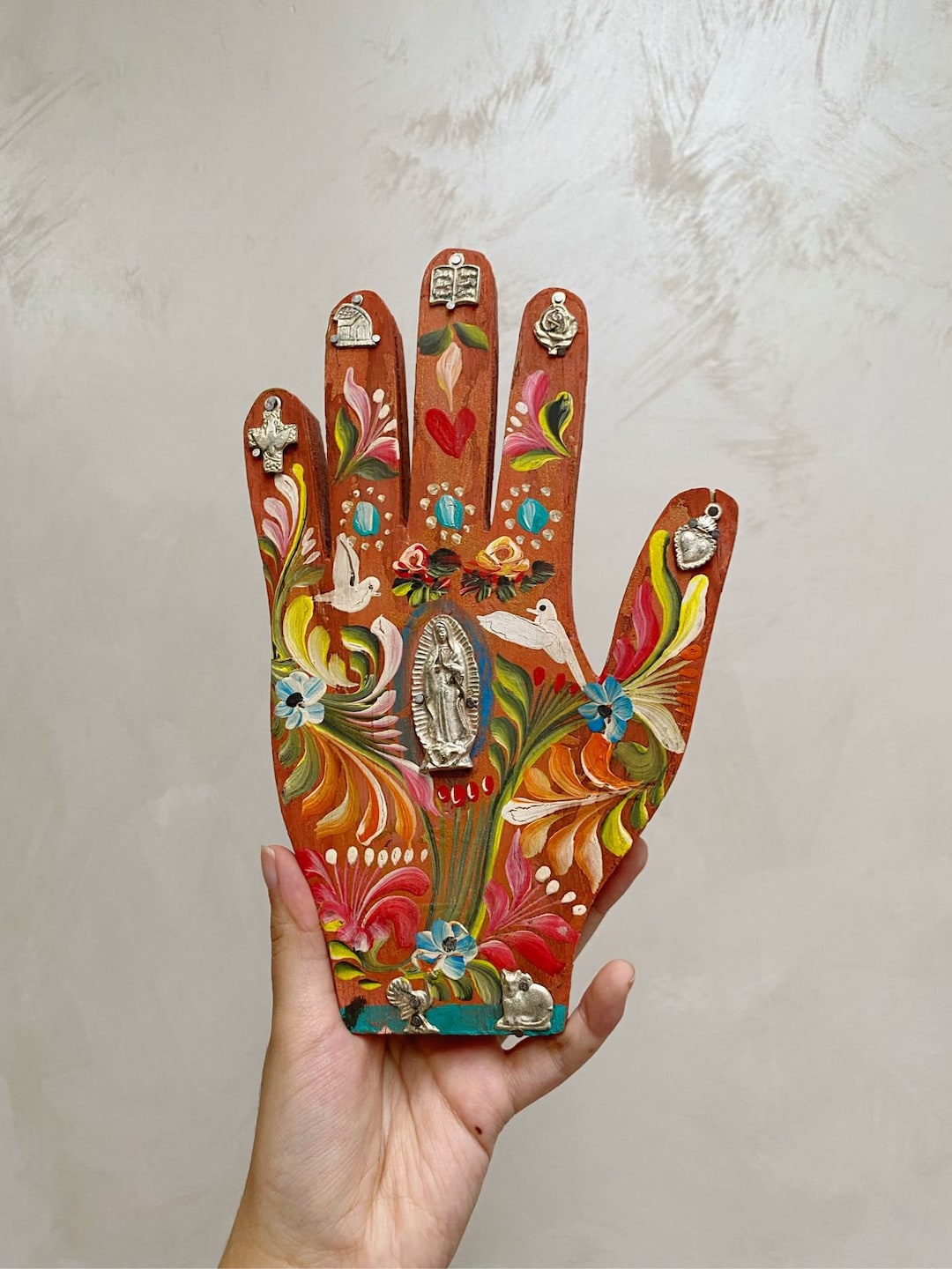 BIG Hand Decor Mexican Hand Healing Hand Mexican Hand Made Decor - Etsy