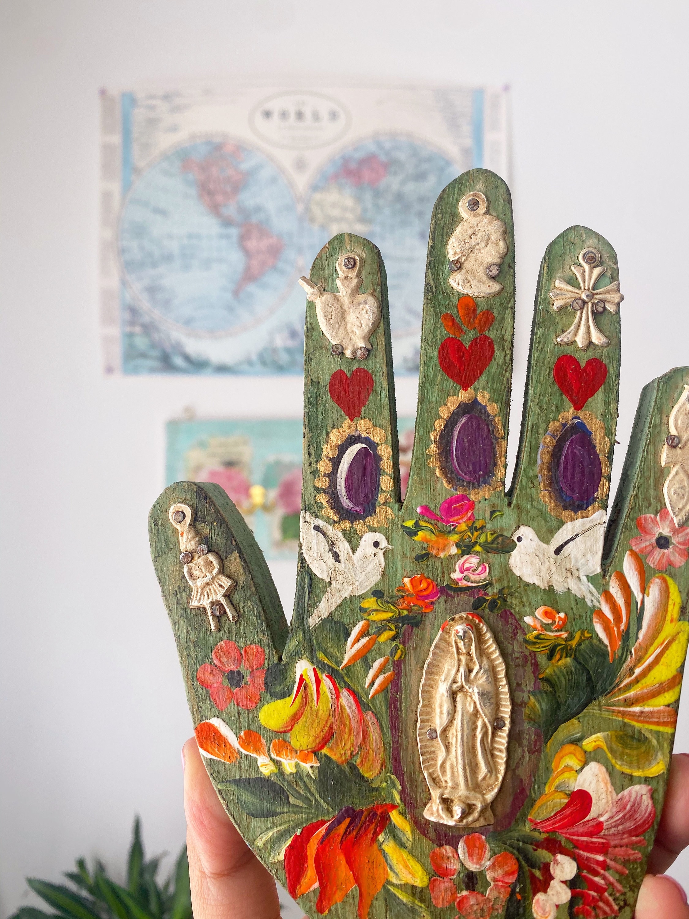 Hand Decor Mexican Hand Healing Hand Mexican Hand Made - Etsy