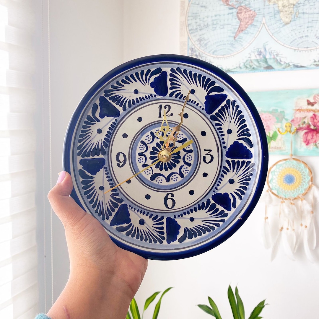 Mexican Clock, Talavera Clock, Mexican Souvenir - Etsy