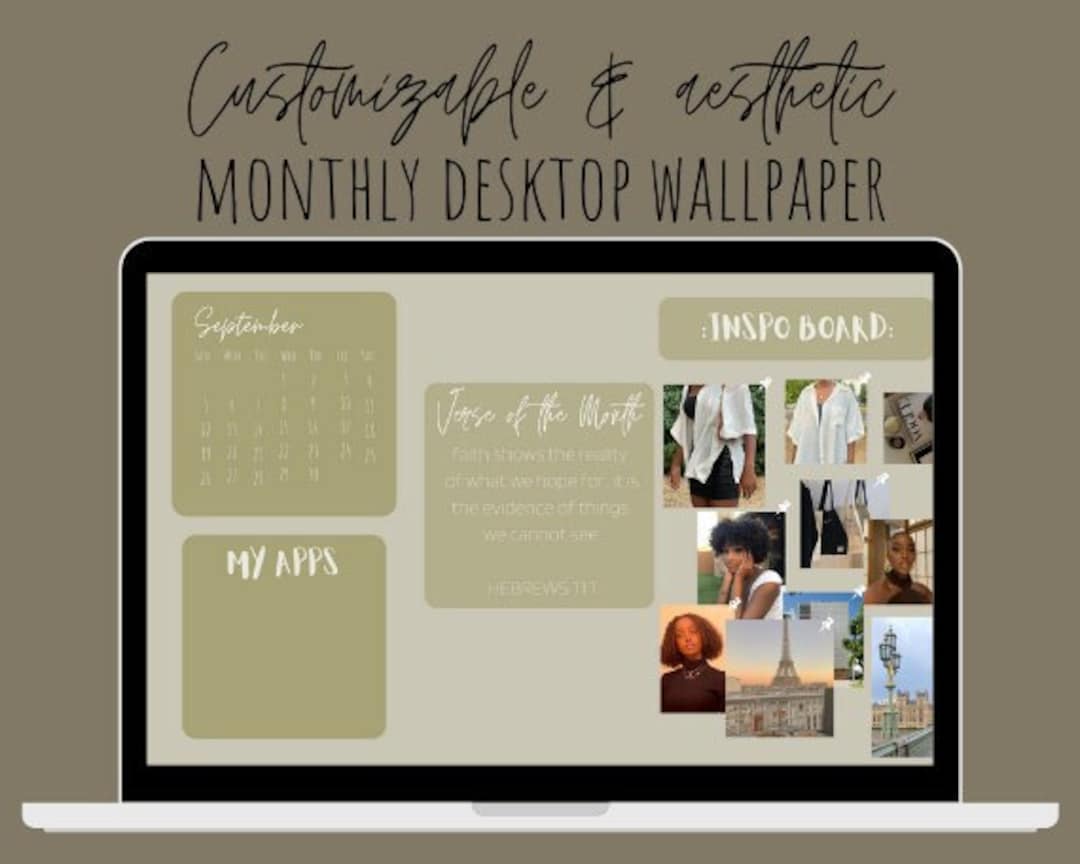Customizable Monthly Desktop Wallpaper | Aesthetic Desktop Wallpaper ...