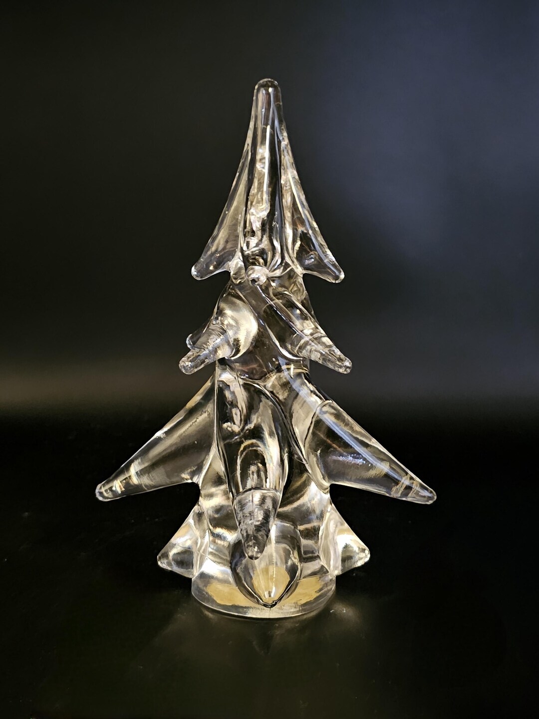 Vintage Leonard Crystal Art Glass Christmas Tree 8" - Etsy