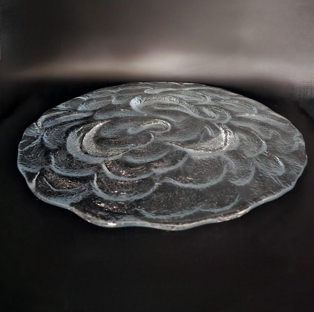 Vintage BLENKO 14” Art Glass Cumulus Platter Cake Plate by Don Shepherd ...
