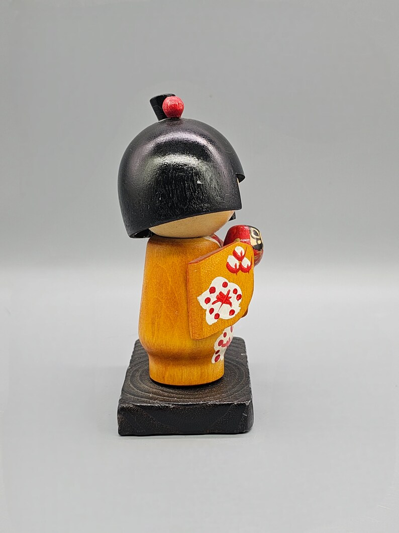 Vintage Japanese Kokeshi Doll With Sign - Etsy
